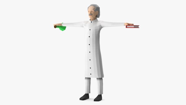 modelo 3d Científico Low Poly Rigged - TurboSquid 2188921