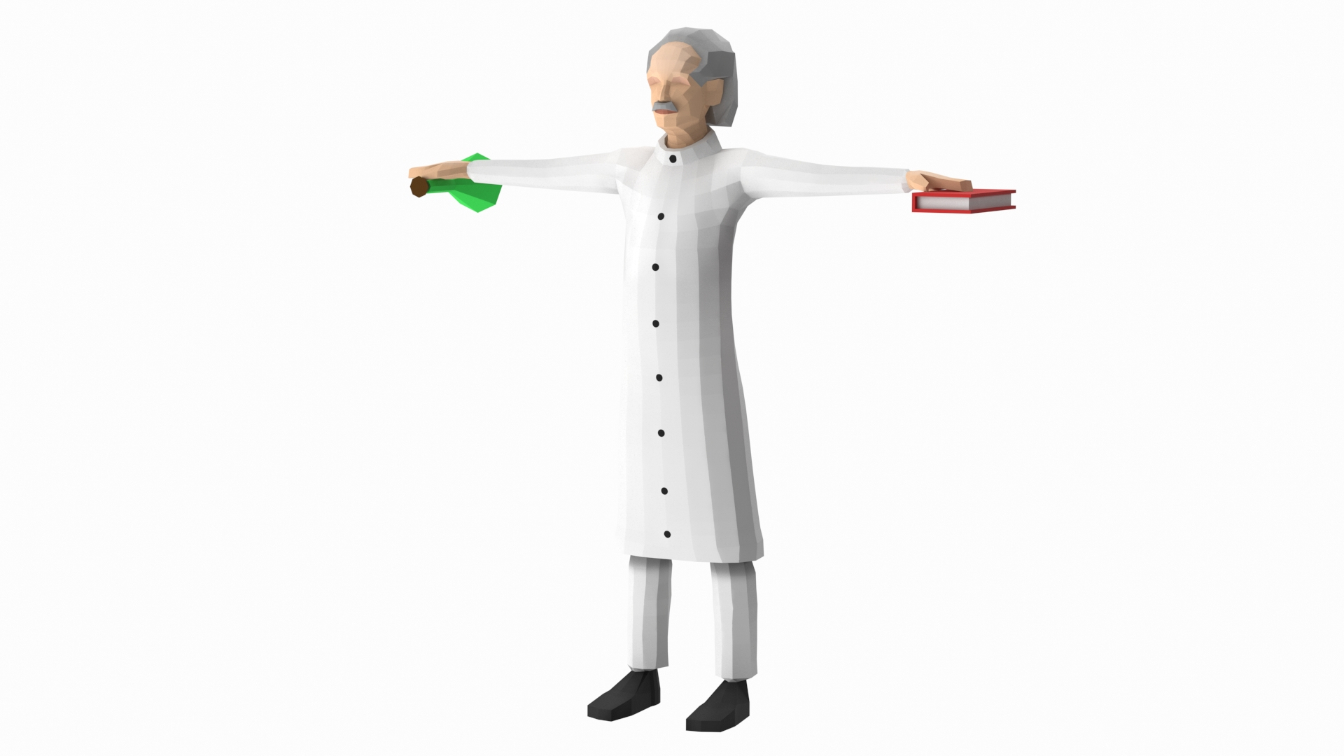 3D Scientist Low Poly Rigged - TurboSquid 2188921