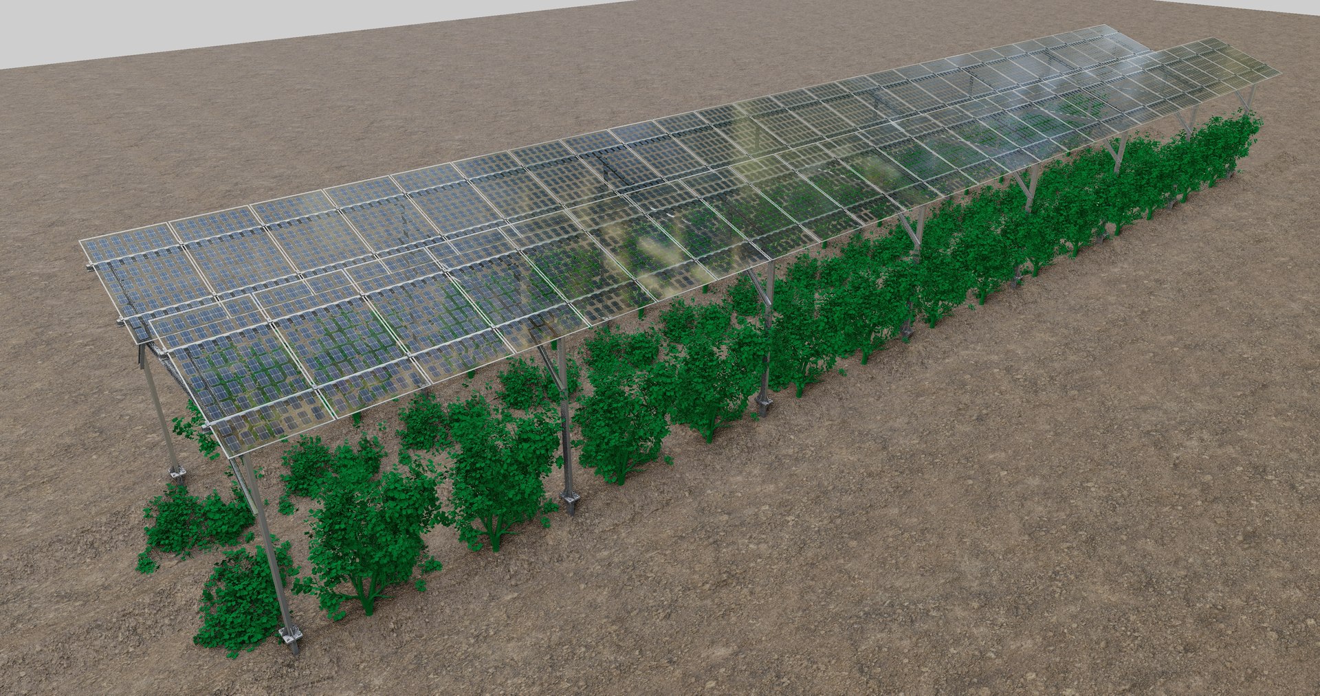 3D Model Solar Steel Construction For Farms Type-3 - TurboSquid 2149664