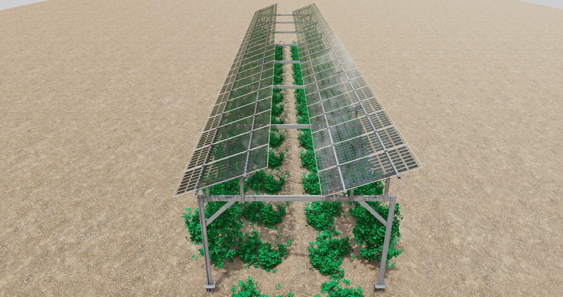 3D Model Solar Steel Construction For Farms Type-3 - TurboSquid 2149664