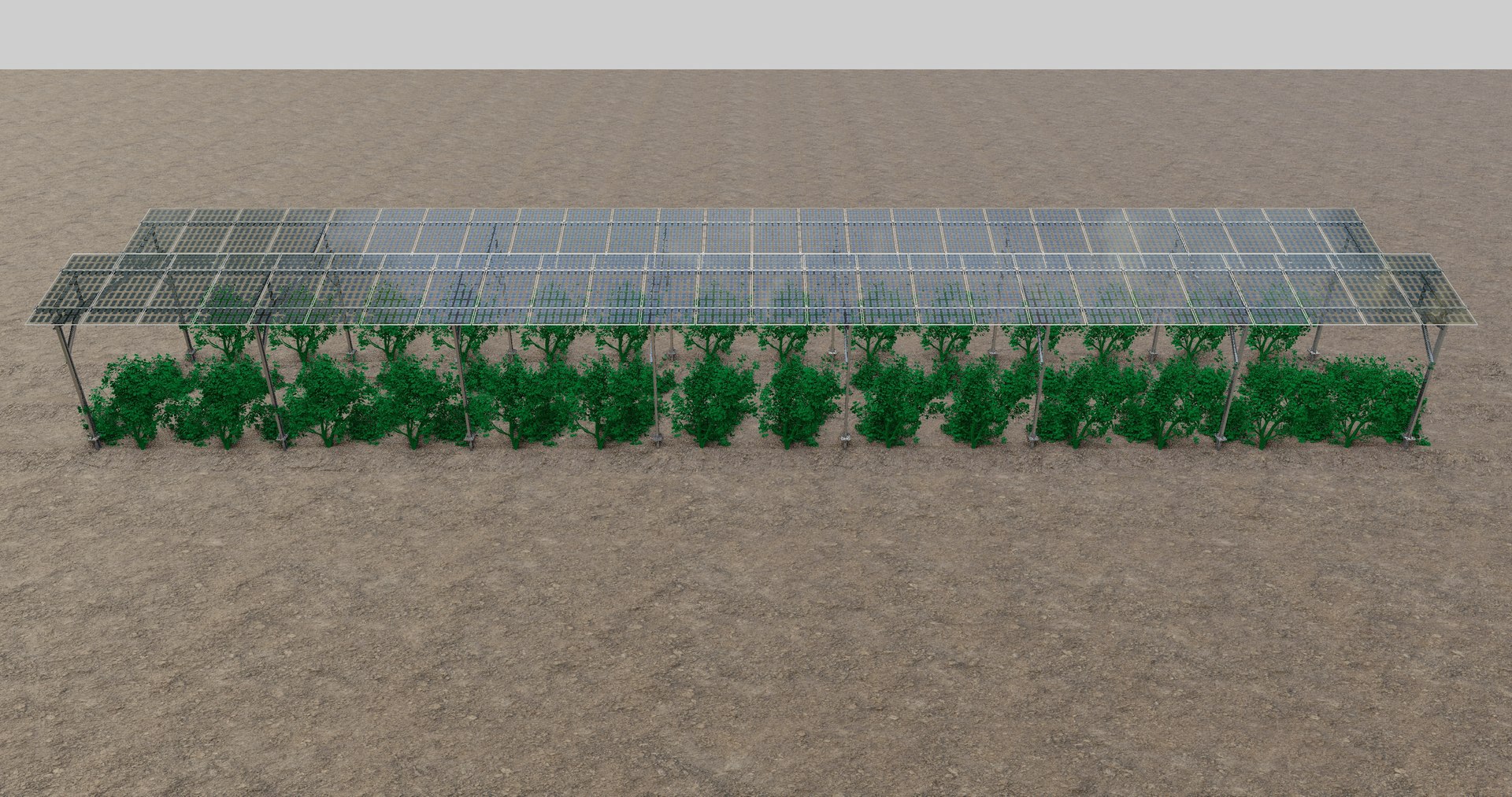 3D Model Solar Steel Construction For Farms Type-3 - TurboSquid 2149664