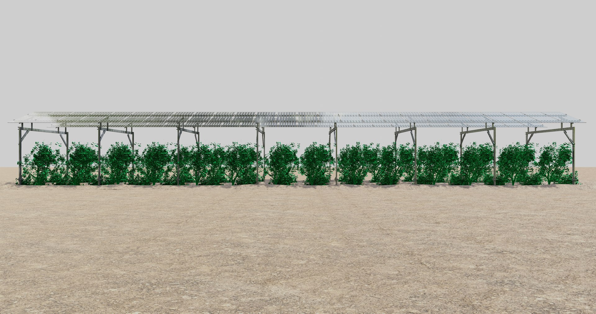3D model Solar Steel Construction For Farms Type-3 - TurboSquid 2149664