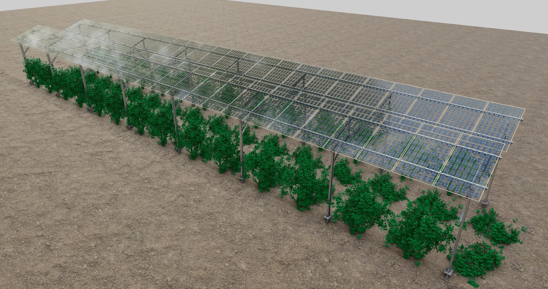 3D Model Solar Steel Construction For Farms Type-3 - TurboSquid 2149664
