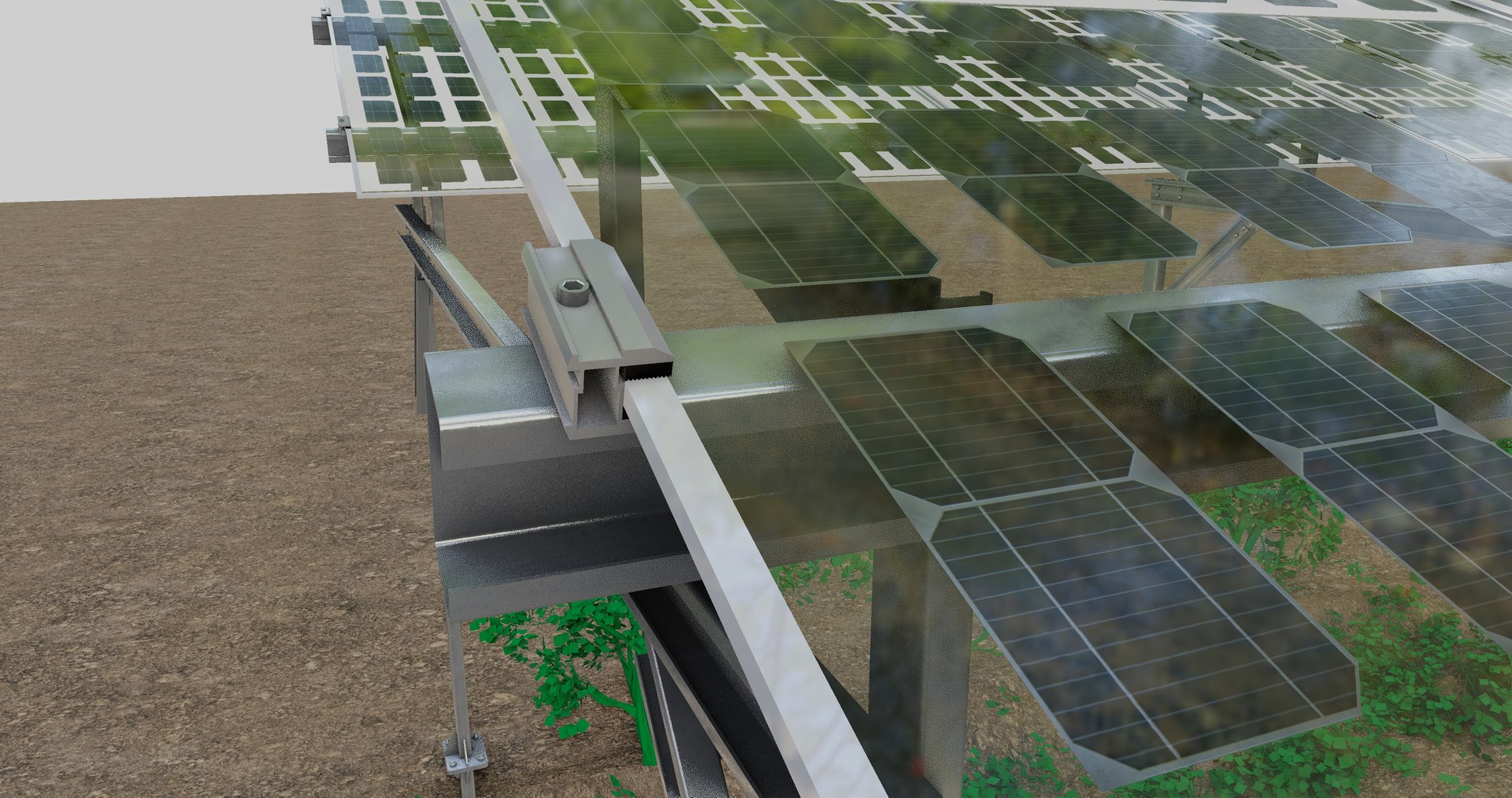 3D model Solar Steel Construction For Farms Type-3 - TurboSquid 2149664