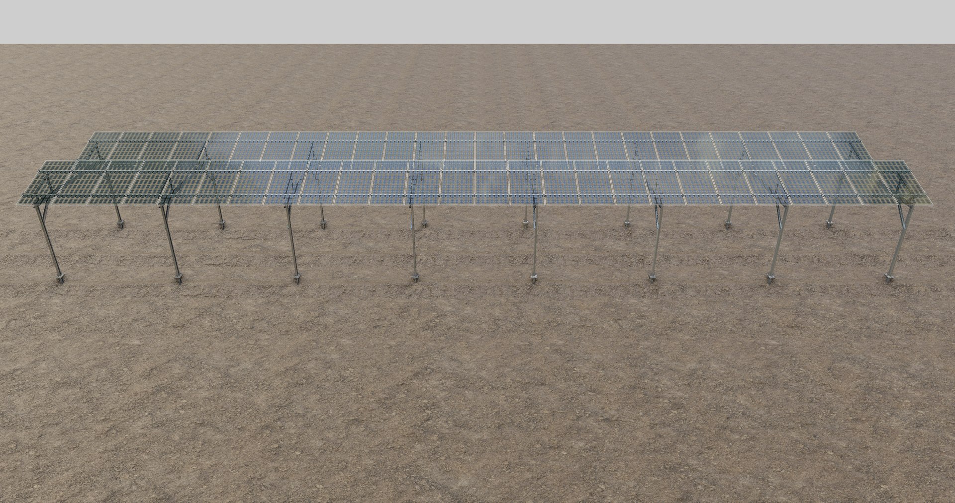 3D Model Solar Steel Construction For Farms Type-3 - TurboSquid 2149664