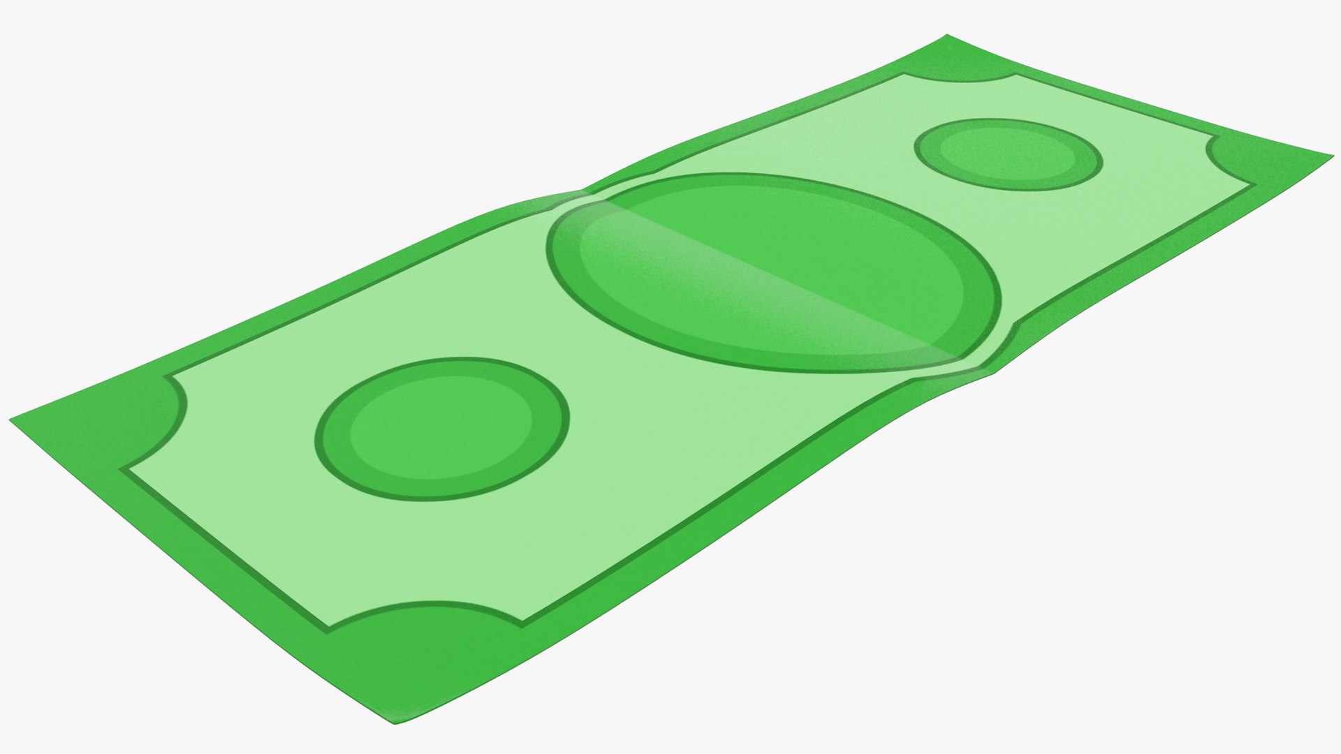 Cartoon Money Bill V2 3D Model - TurboSquid 2004533