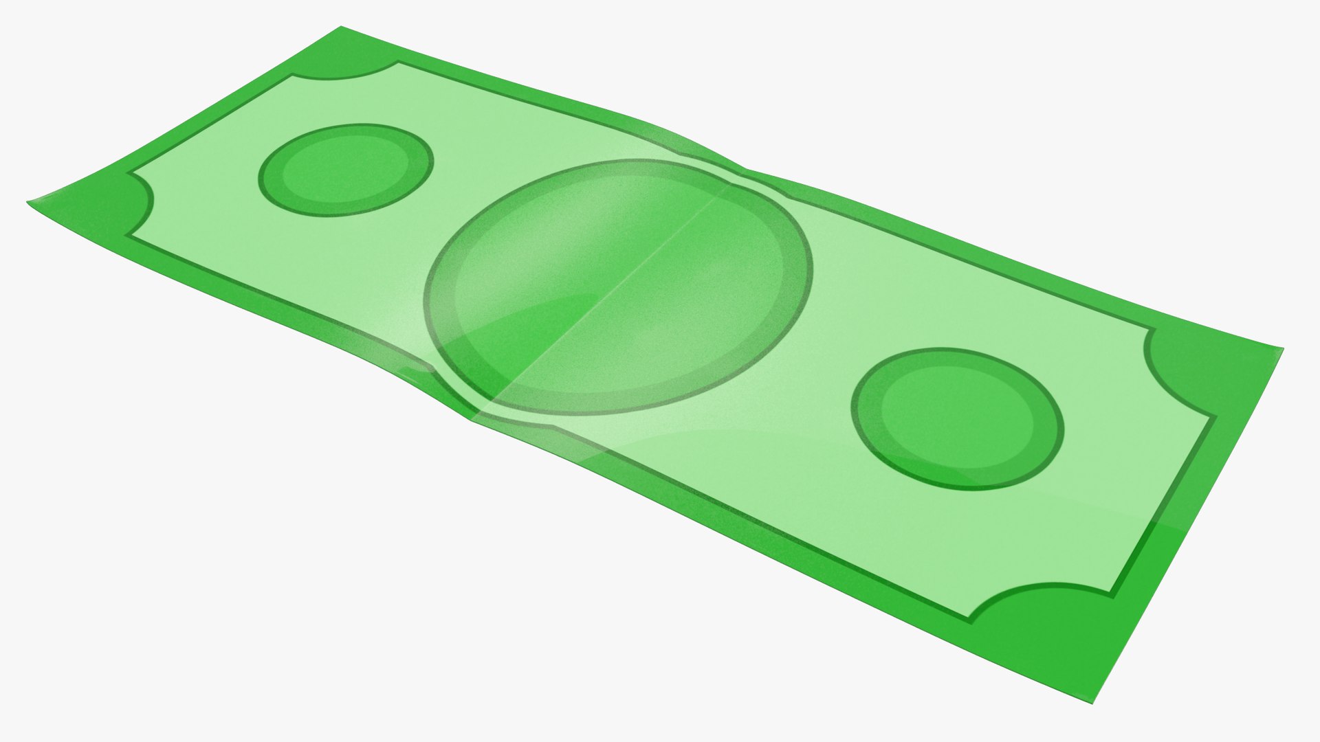 Cartoon Money Bill V2 3D Model - TurboSquid 2004533
