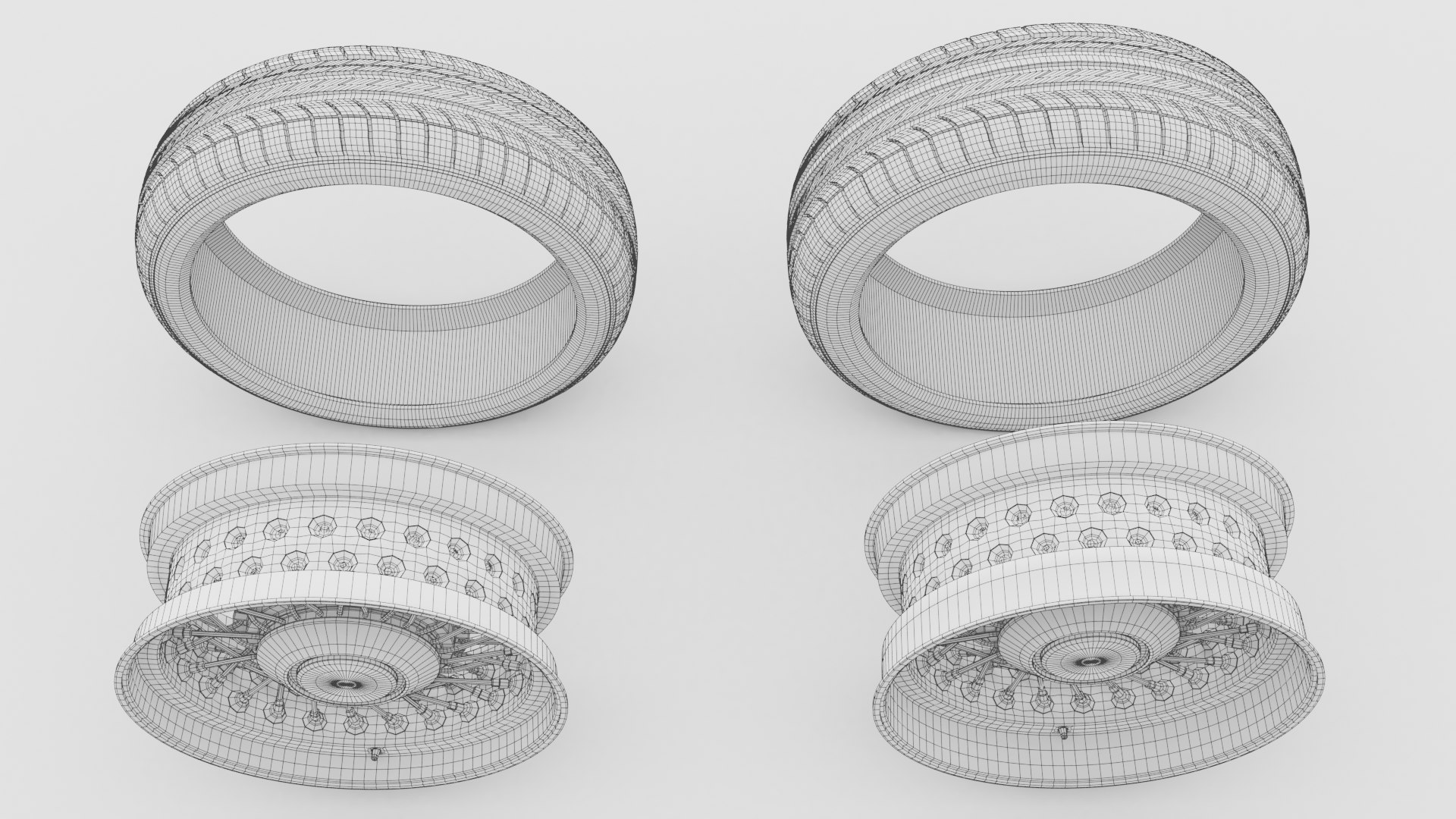 3D Car Wheels Model - TurboSquid 1831992