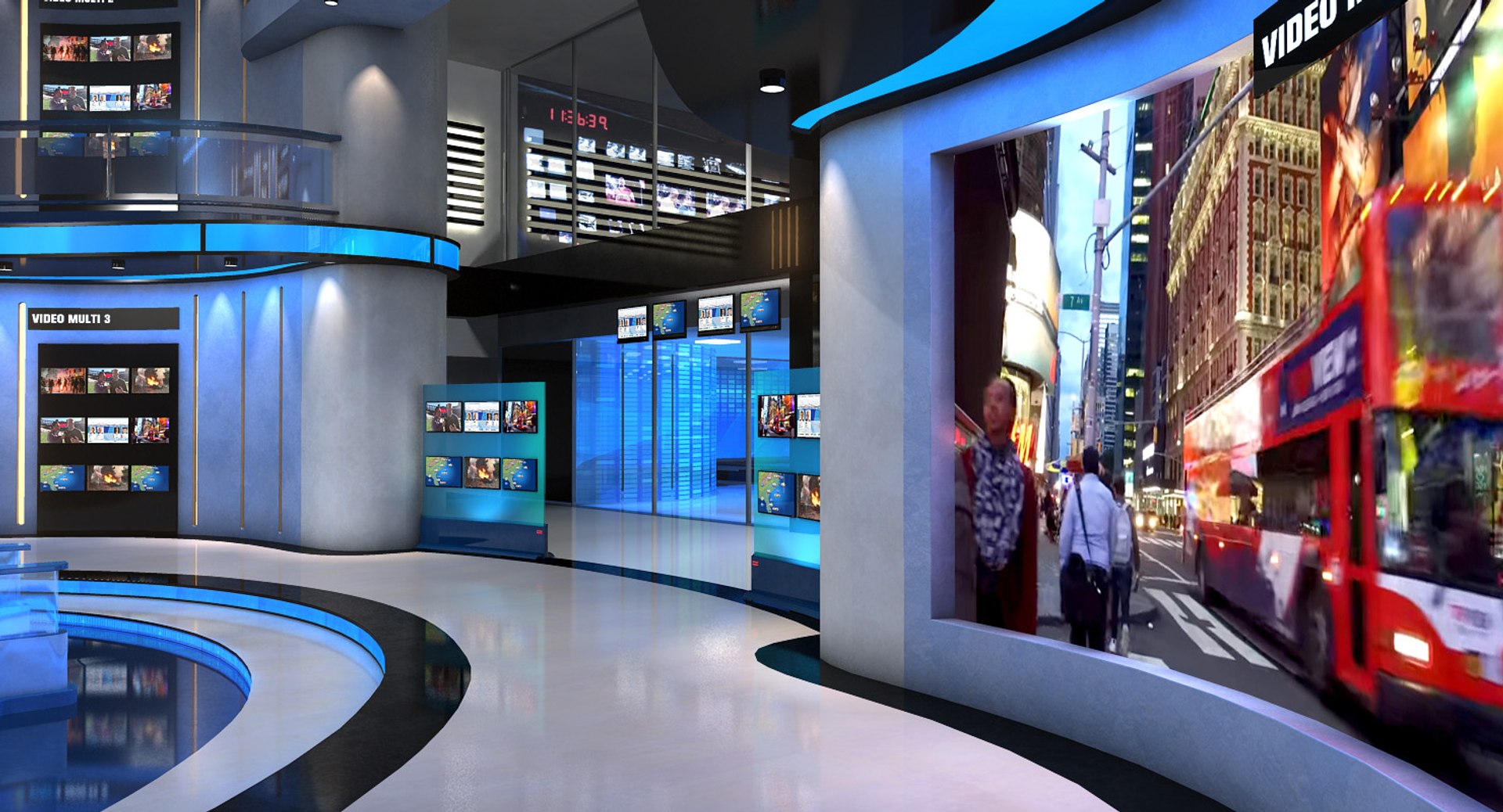 3D Virtual Set News Studio Model - TurboSquid 1248991