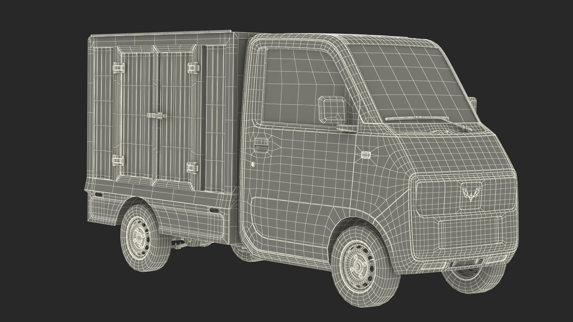 3D Wuling E10 Mini Truck Green Color Rigged For Maya - TurboSquid 2165108