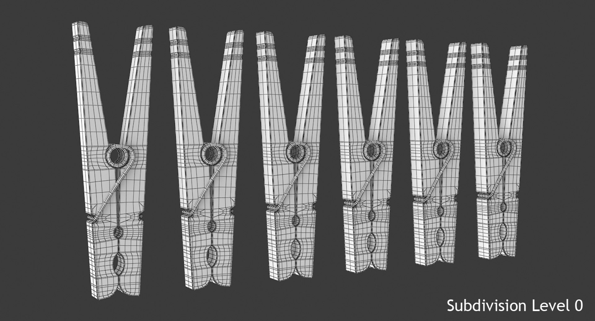 Colorful clothespin 3D model - TurboSquid 1346937