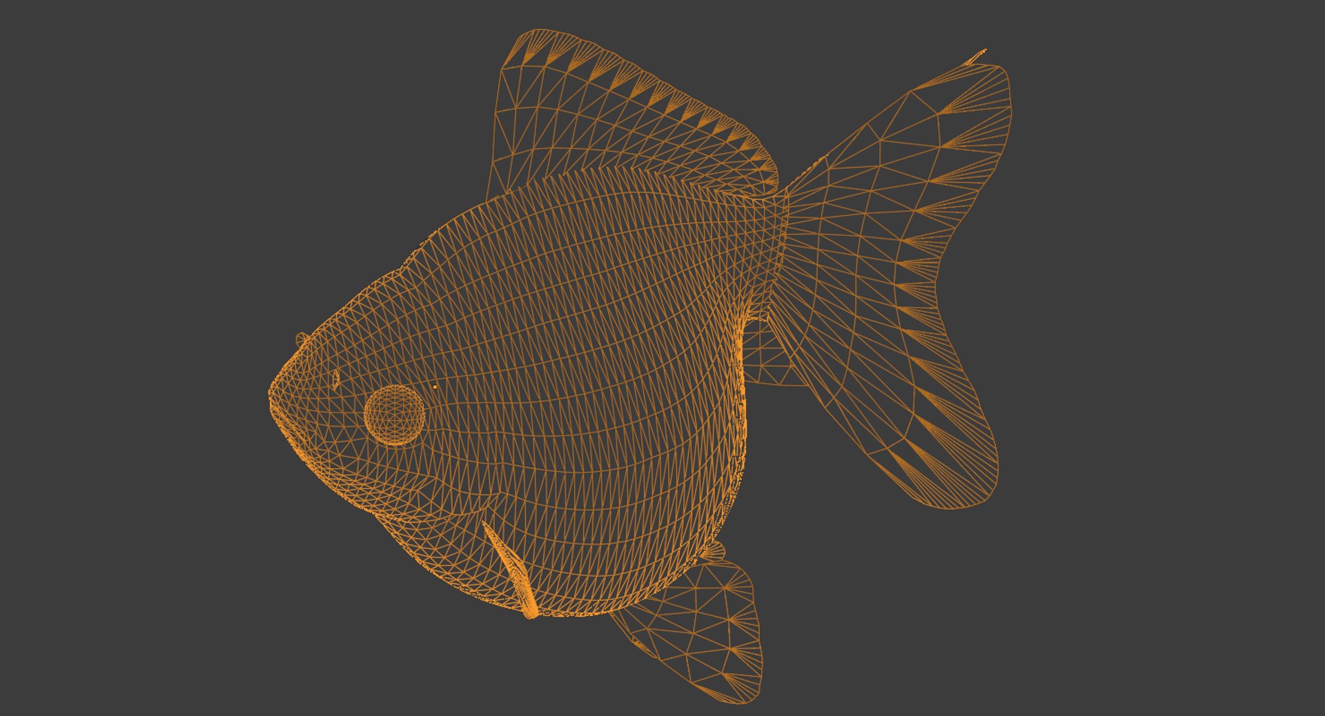 Fish Goldfish Ping-pong 3d Model