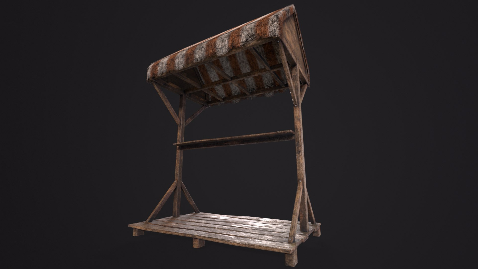 3D Medieval Market Stand - TurboSquid 2175697