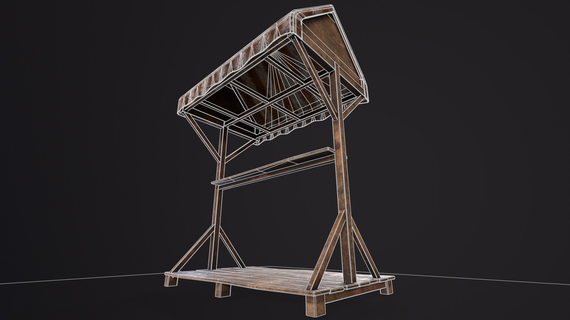 3D Medieval Market Stand - TurboSquid 2175697