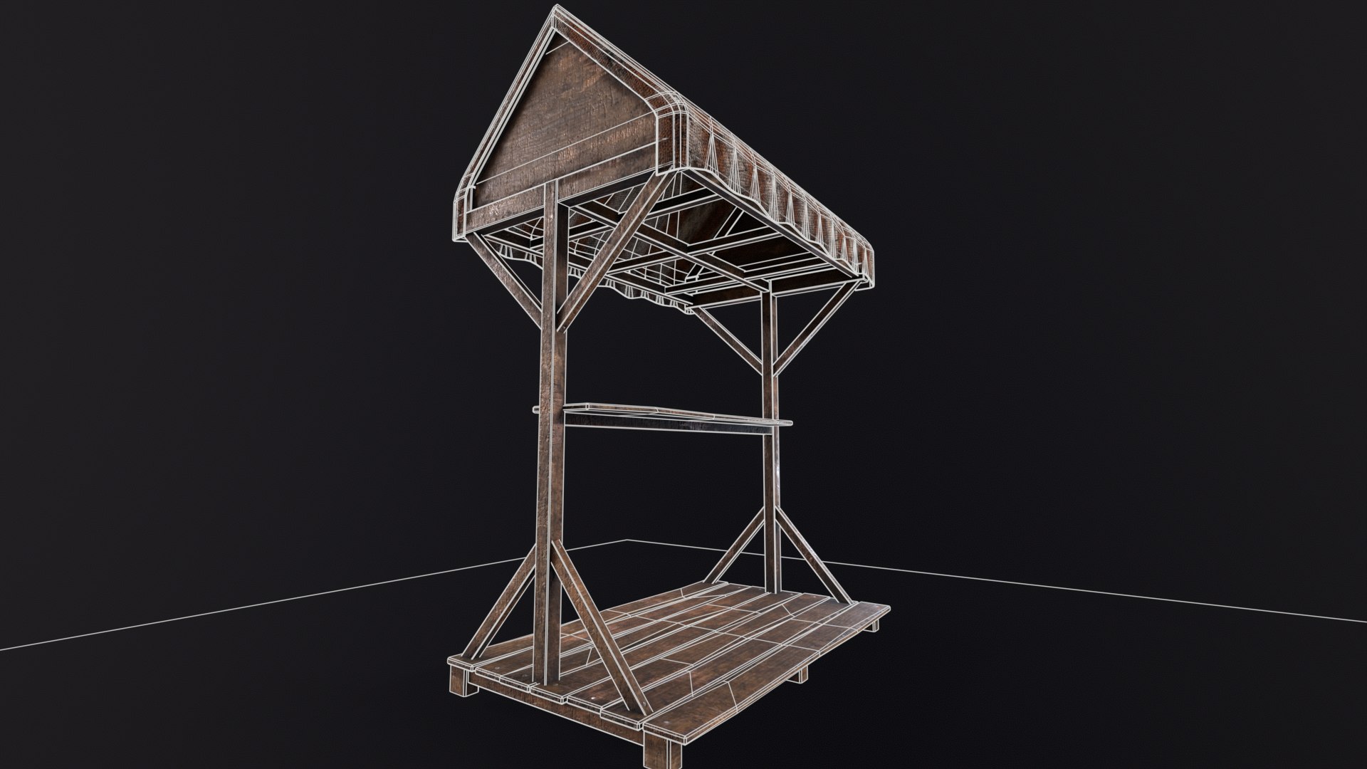 3D Medieval Market Stand - TurboSquid 2175697