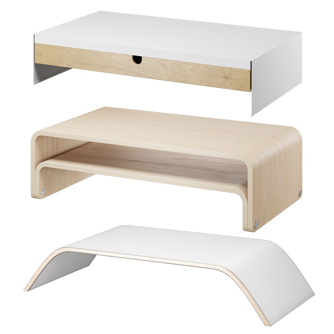 IKEA Monitor Stands Set 3D Model - TurboSquid 2195312