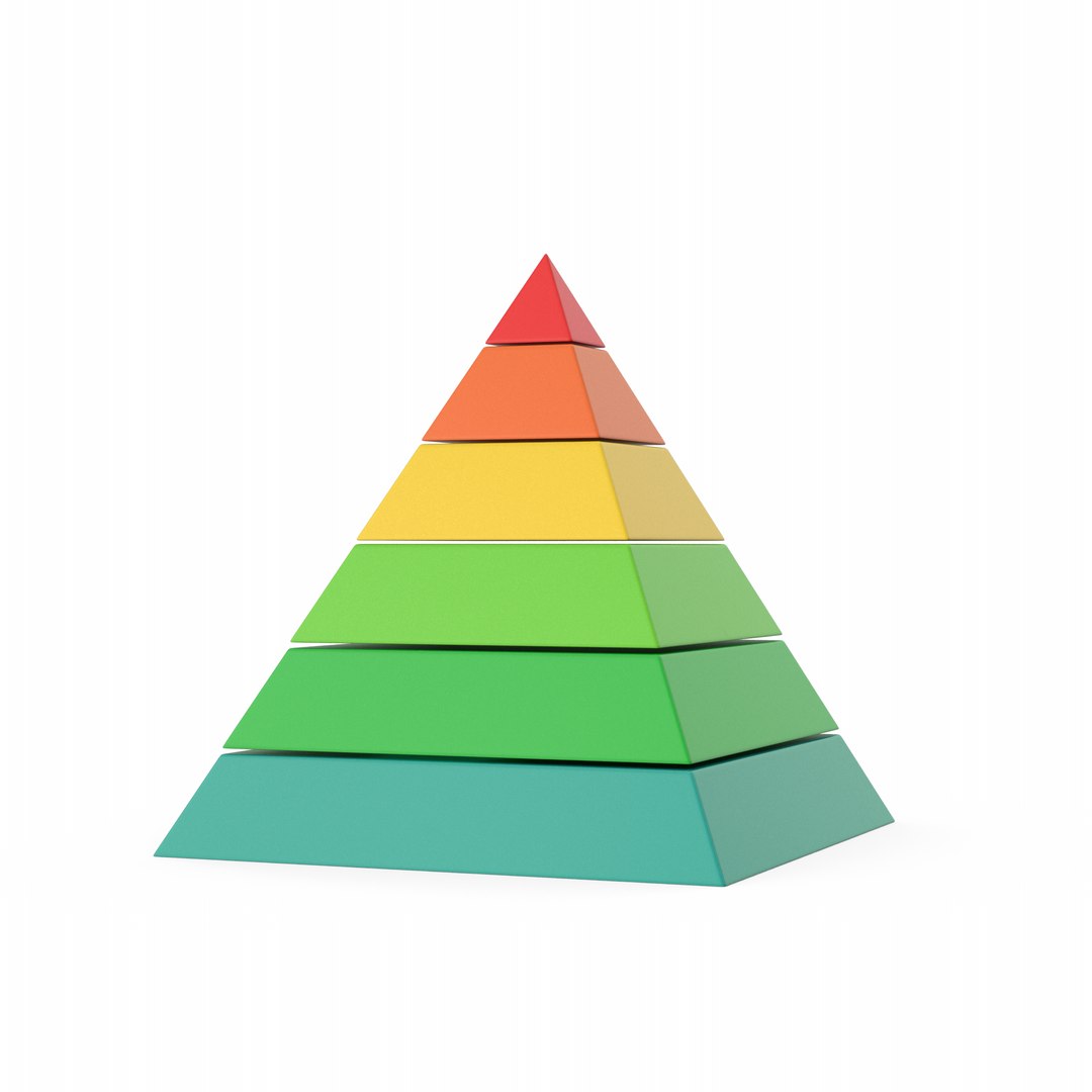 3D Colored Pyramid Graph Bar - TurboSquid 2195228