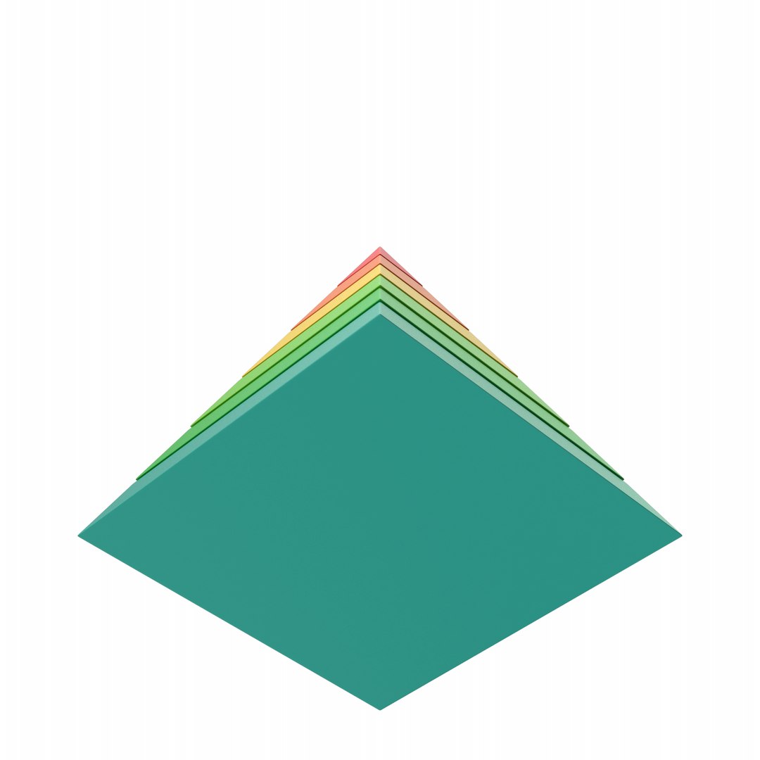 3D Colored Pyramid Graph Bar - TurboSquid 2195228