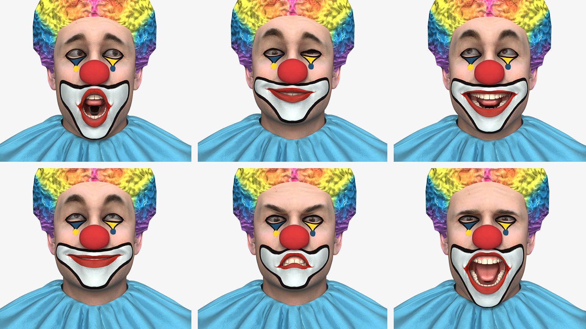 Men Clown Suit Rigged 3D Model - TurboSquid 1603213