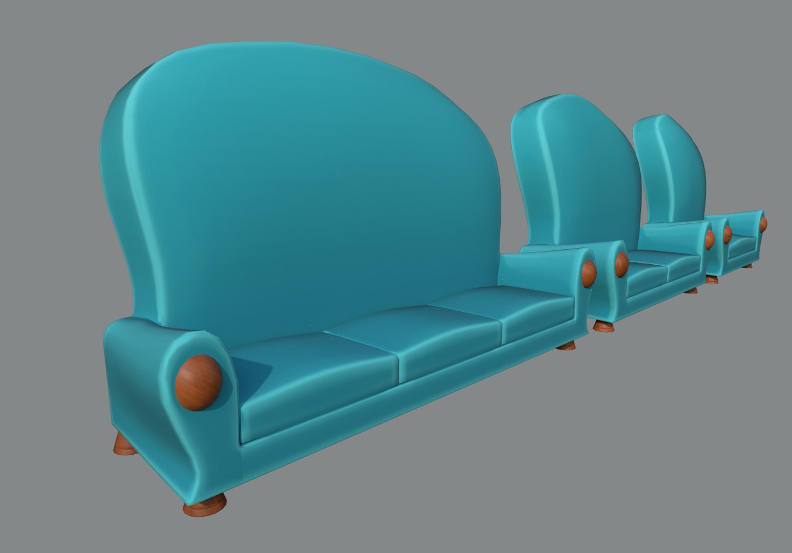 Cartoon sofas 3D model - TurboSquid 1614601