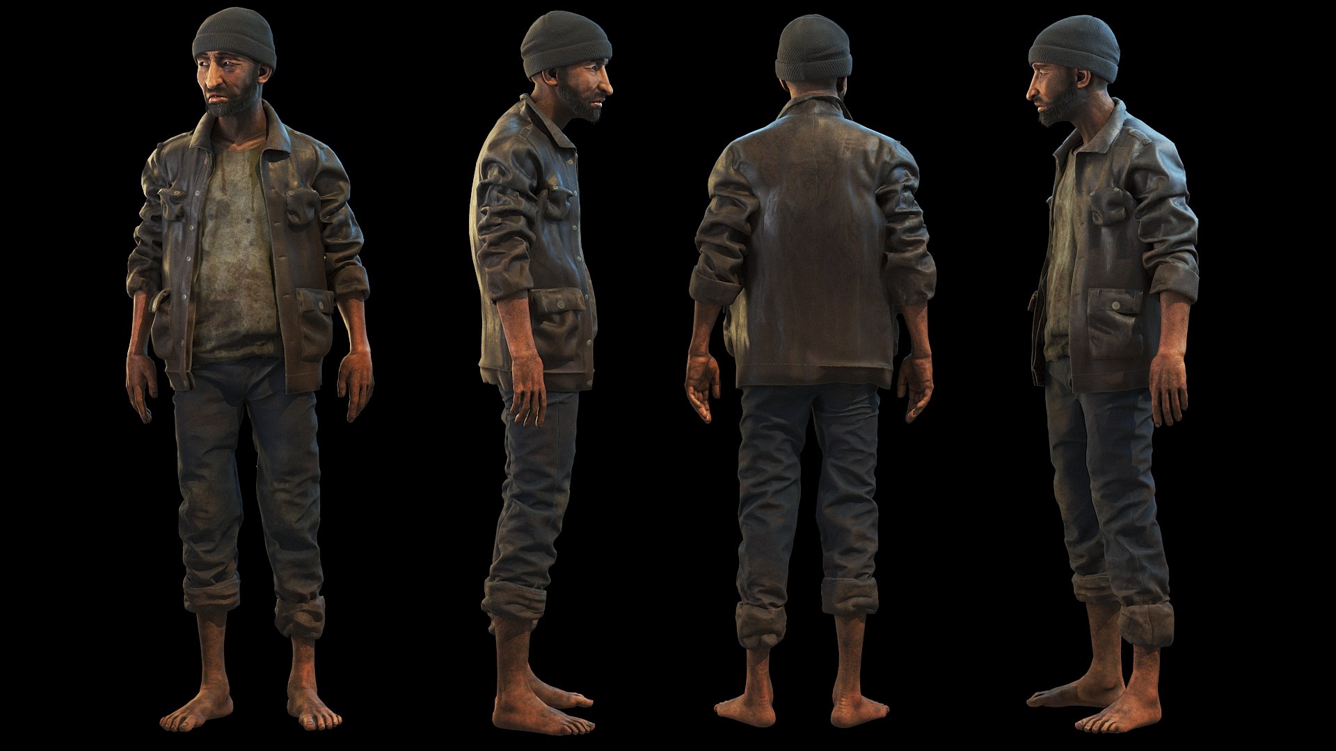 3D Model Homeless Person Vincent - TurboSquid 2068235