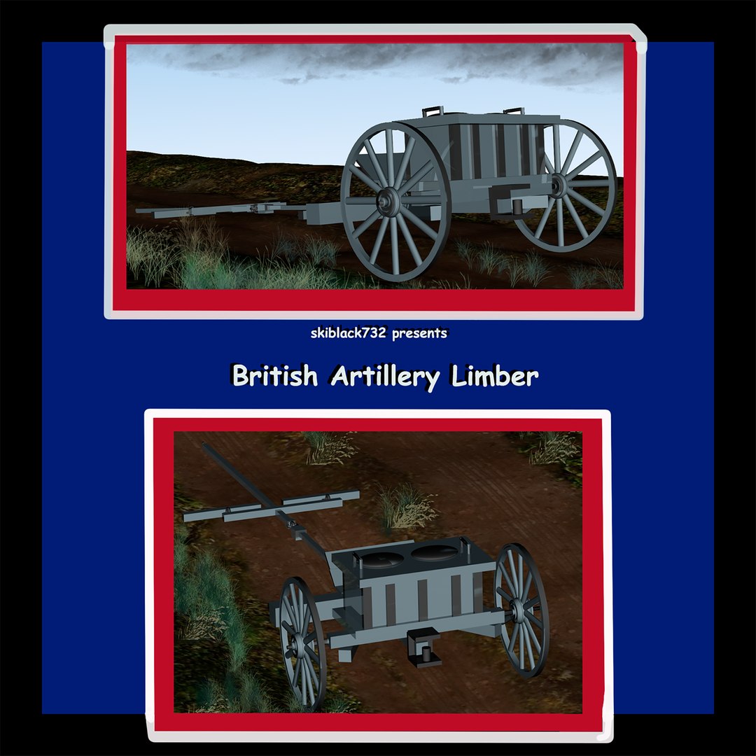 modelo 3d Napoleonic Brittish Artillery Limber - TurboSquid 1996190