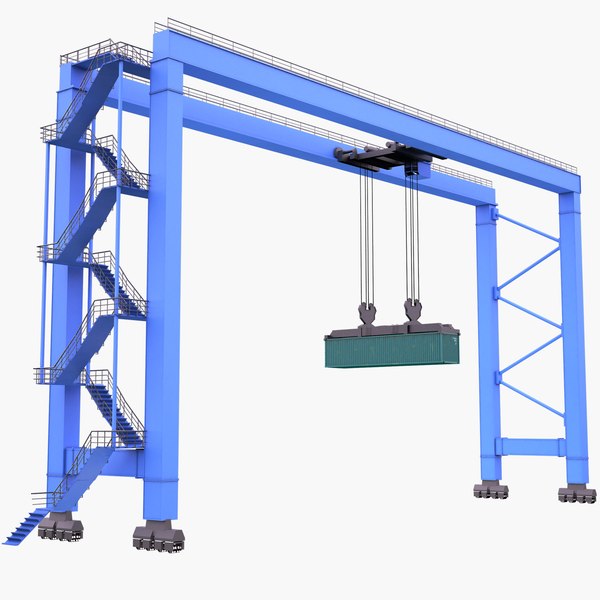 3D RTG Crane and Container - TurboSquid 1721117