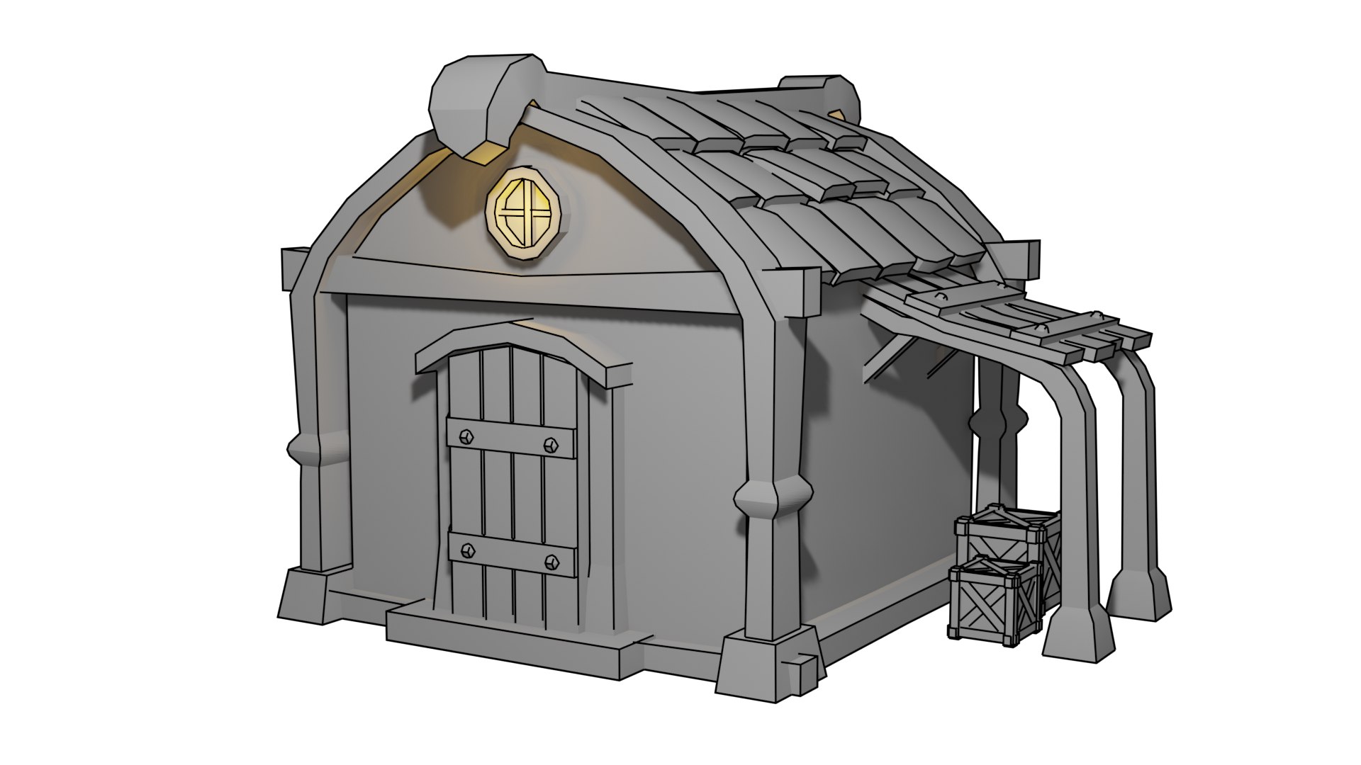 Free 3D Model Stylized Middle-earth House - TurboSquid 2134406