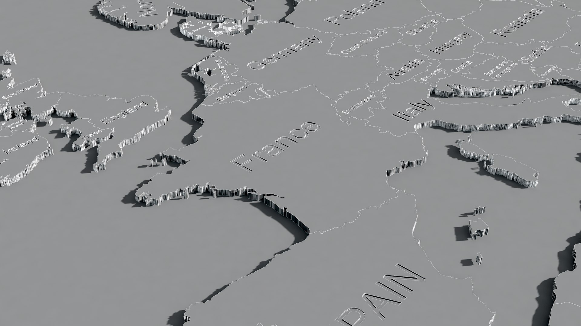 3D Europe Map With Names - TurboSquid 1907462