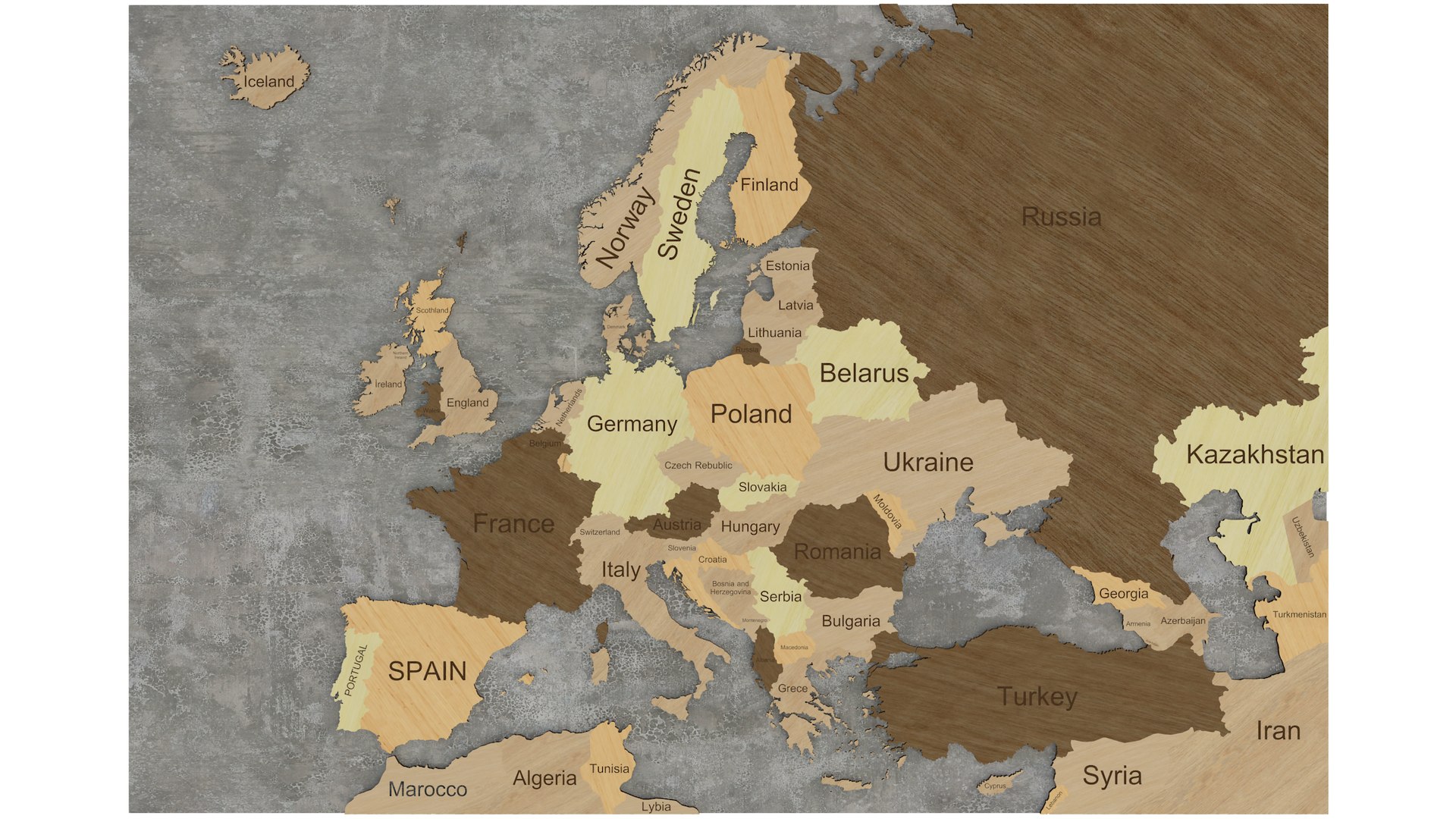 3D Europe Map With Names - TurboSquid 1907462