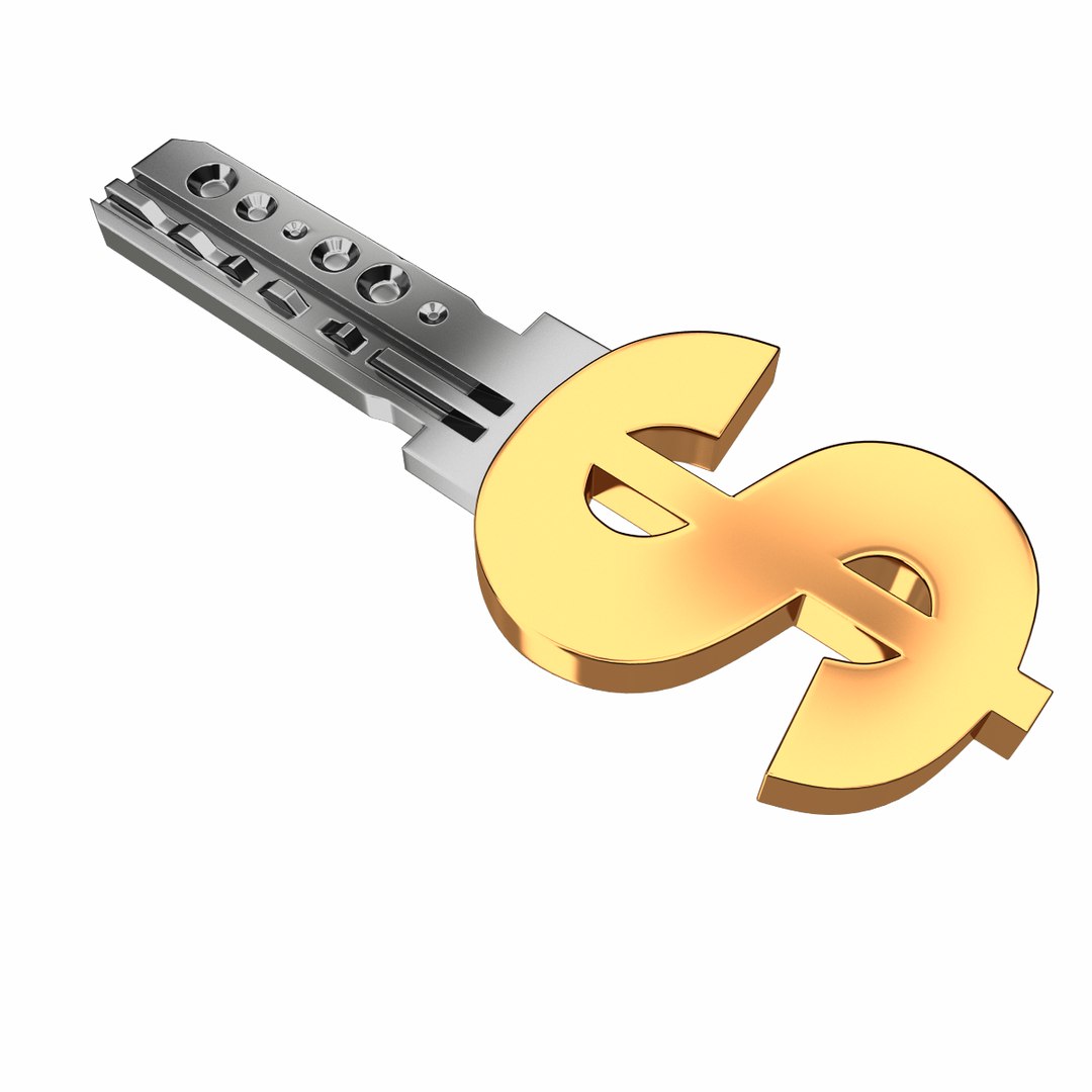 Realistic Key Dollar Model - TurboSquid 1214380