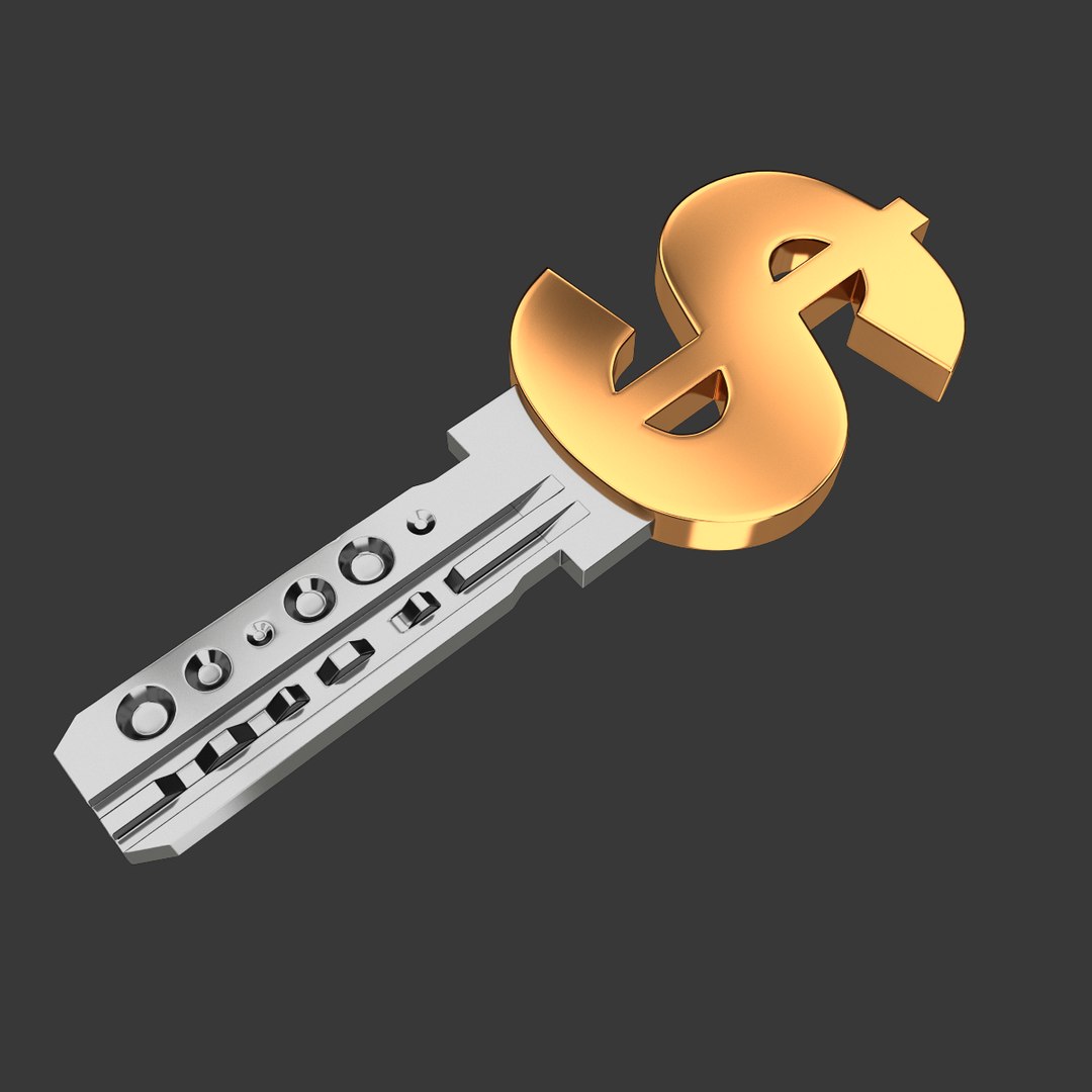 Realistic Key Dollar Model - TurboSquid 1214380