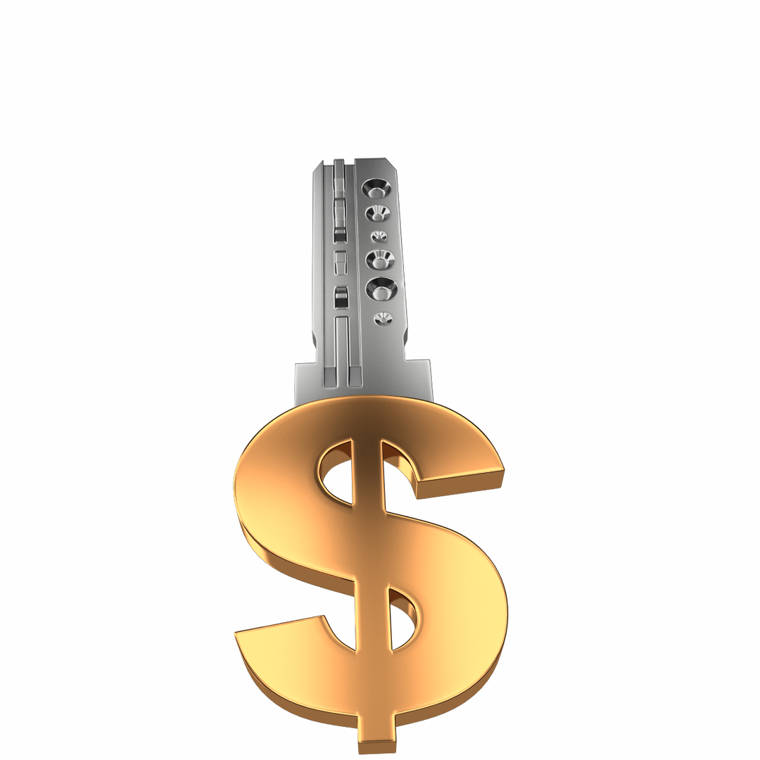 Realistic Key Dollar Model - TurboSquid 1214380