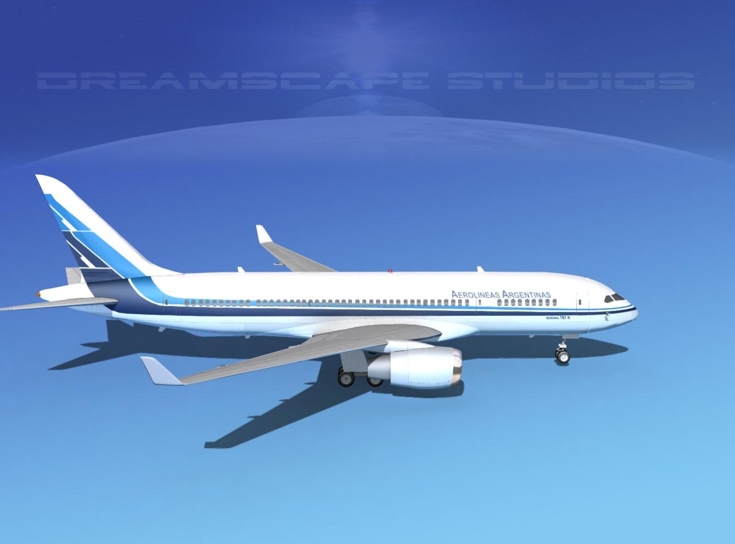 3d Model Airline Boeing 787 787-8