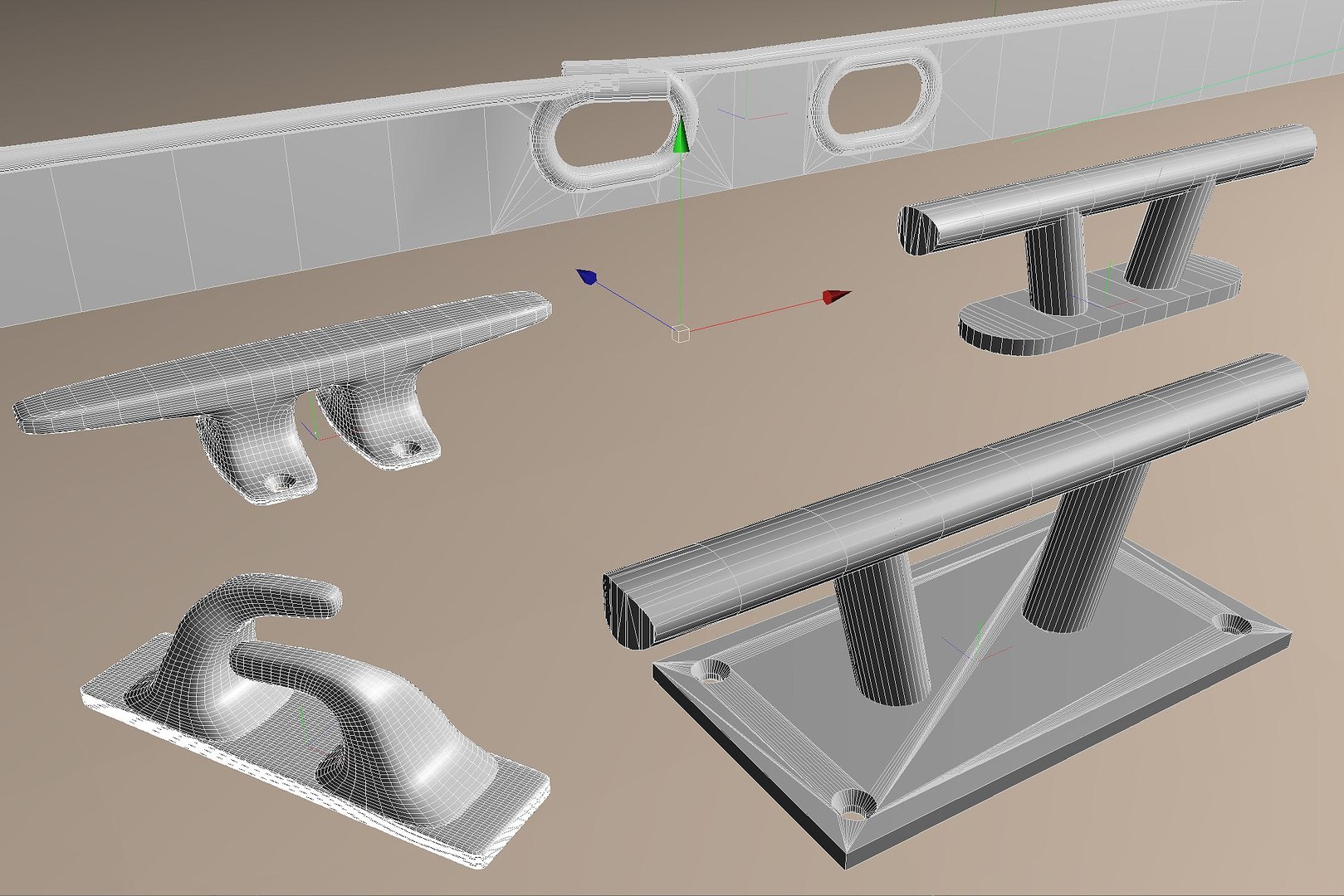 Set Cleats Boats 3d Model