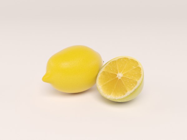 modelo 3d Limon con rodaja de limon - TurboSquid 1456267