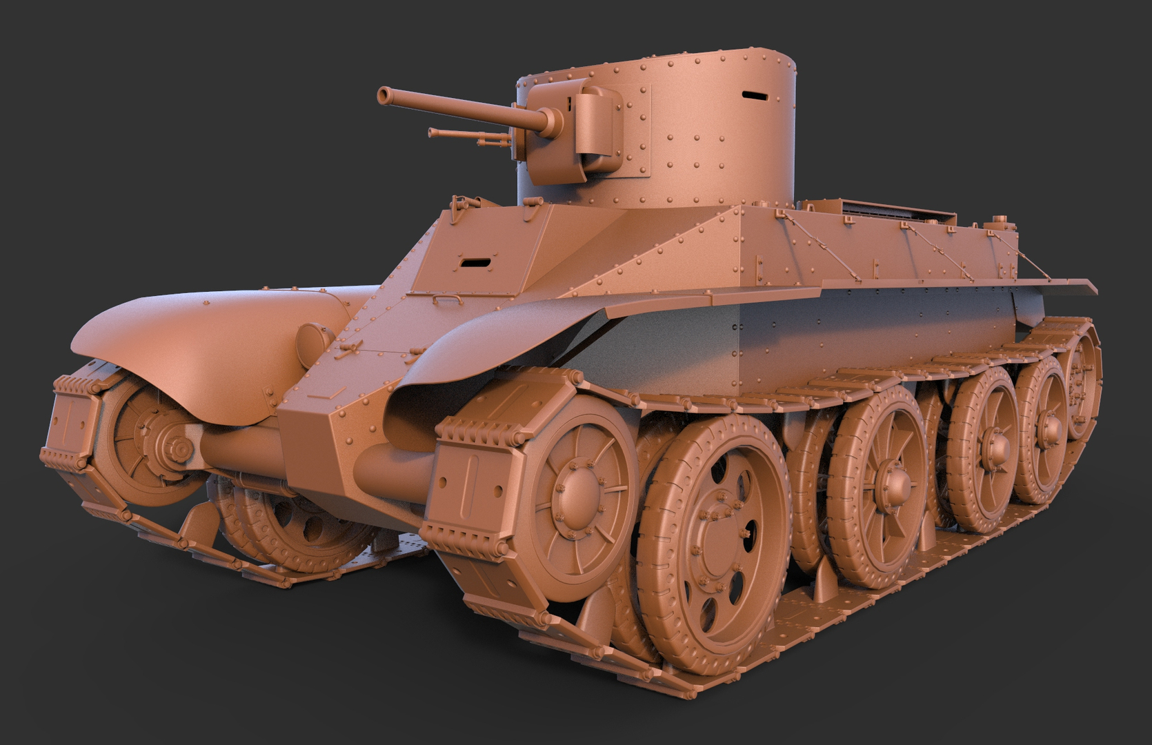 Soviet tank model - TurboSquid 1713800