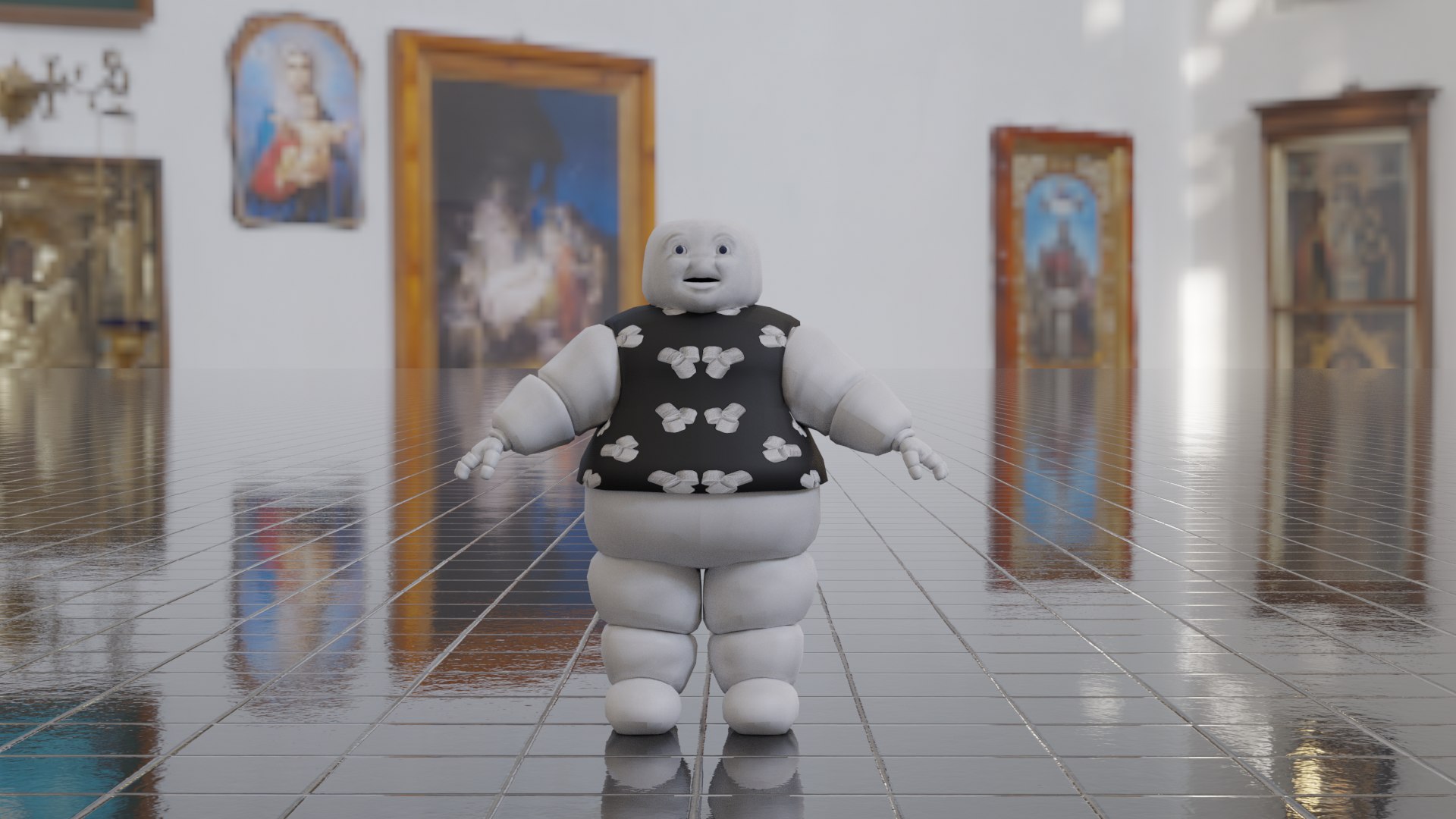 Fat White Blob 3D Model - TurboSquid 1543837