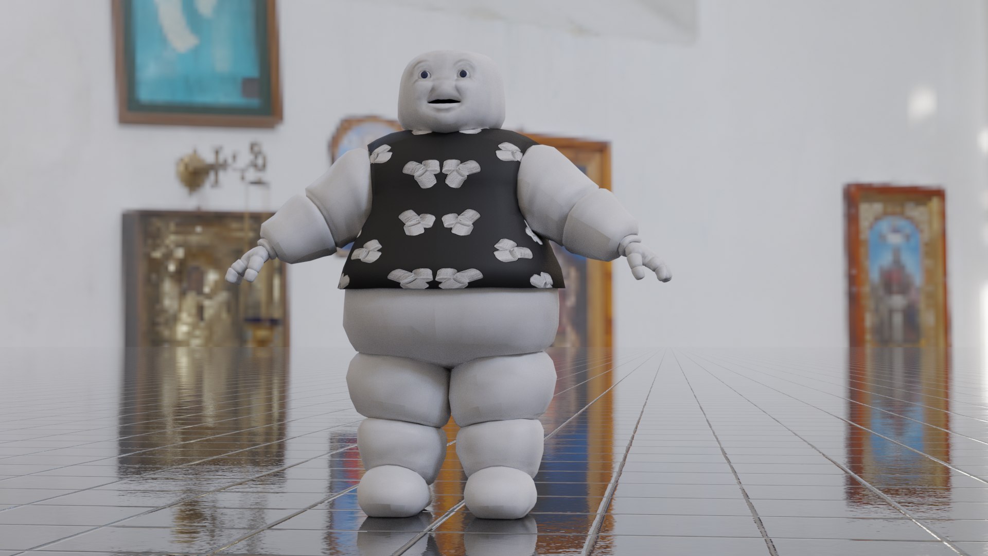 Fat White Blob 3D Model - TurboSquid 1543837