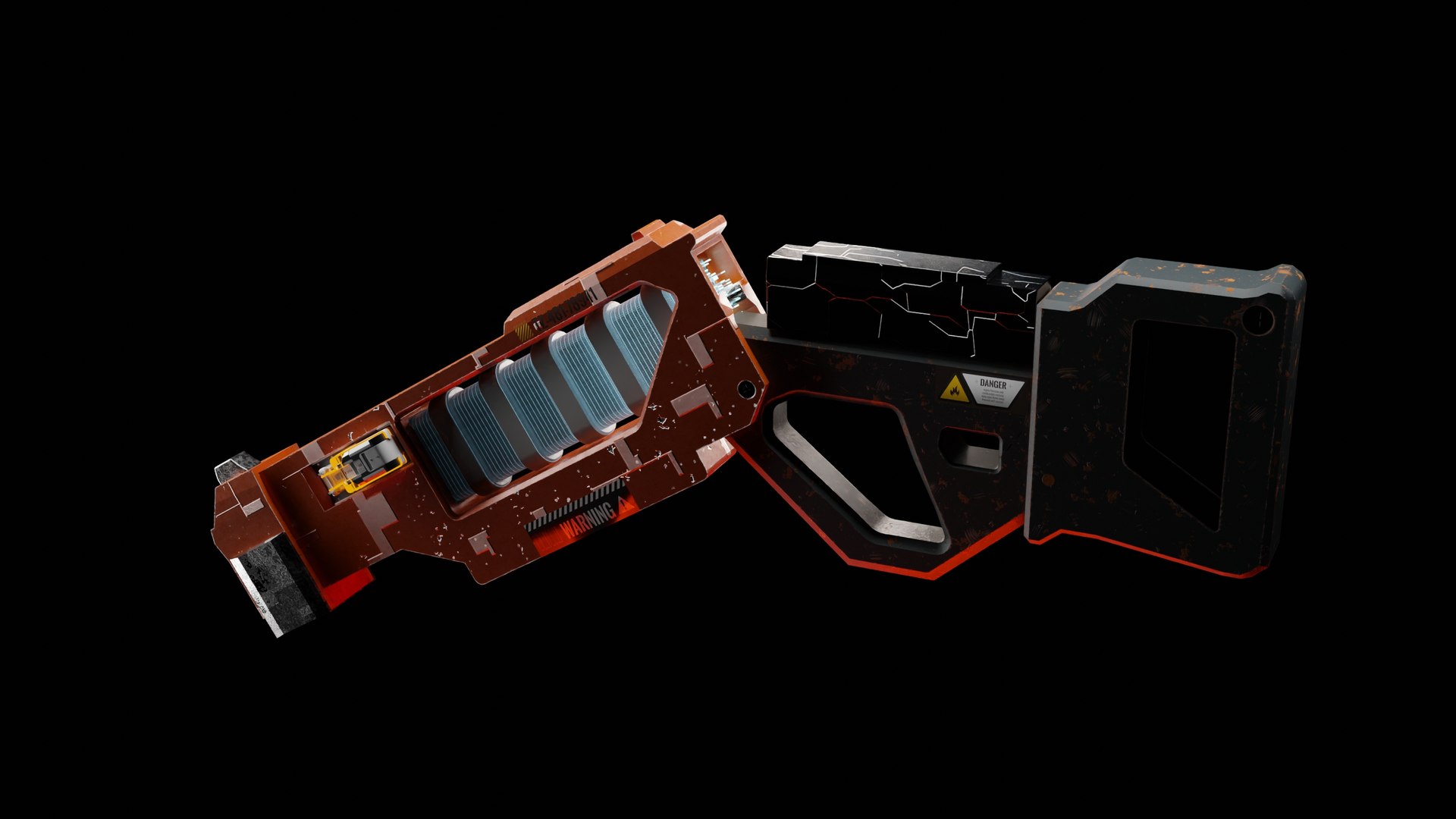 SciFi Plasma Gun 3D Model FBX Low Poly Game Ready 3D - TurboSquid 2431487