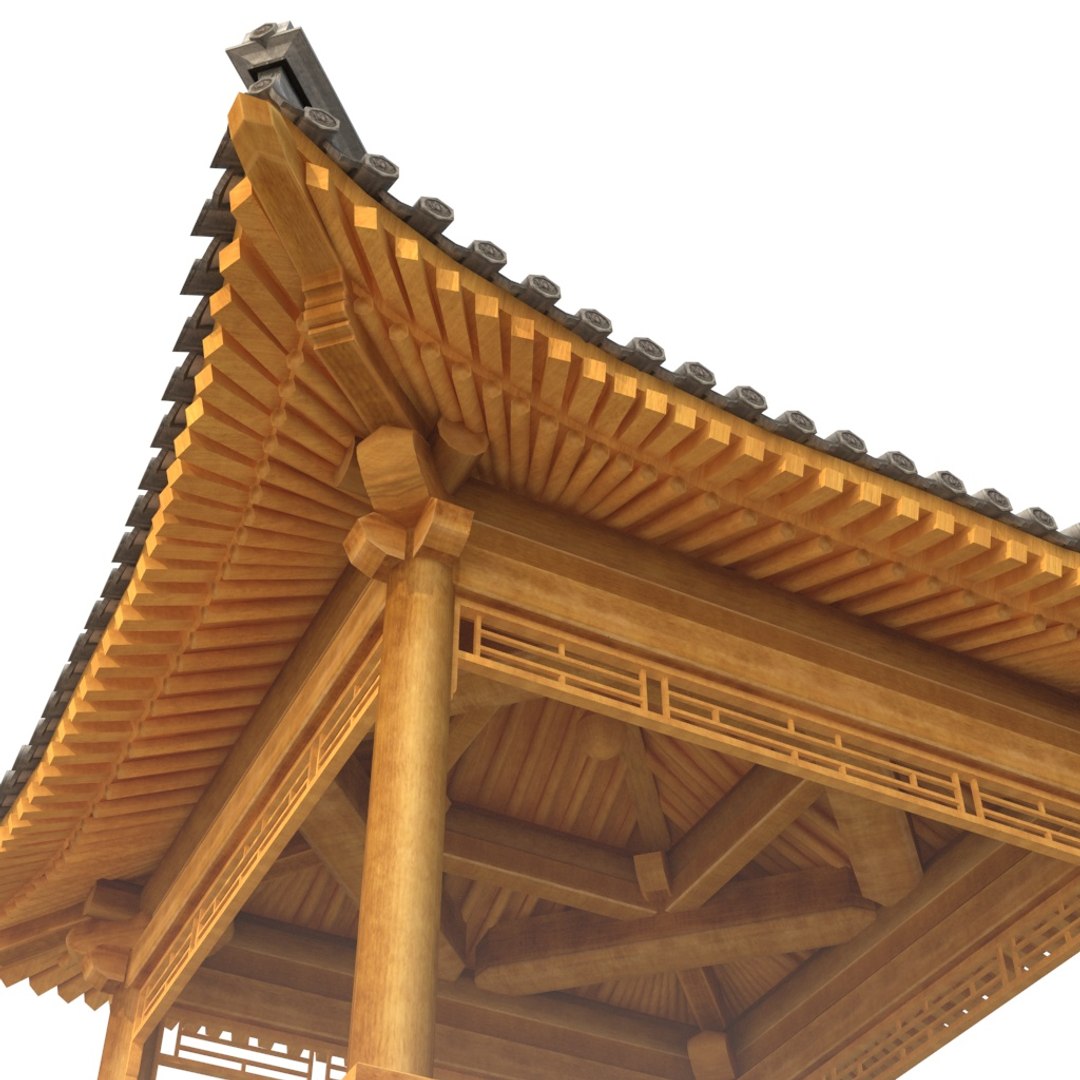 3D Model Qing Pavilion Corner - TurboSquid 1296910