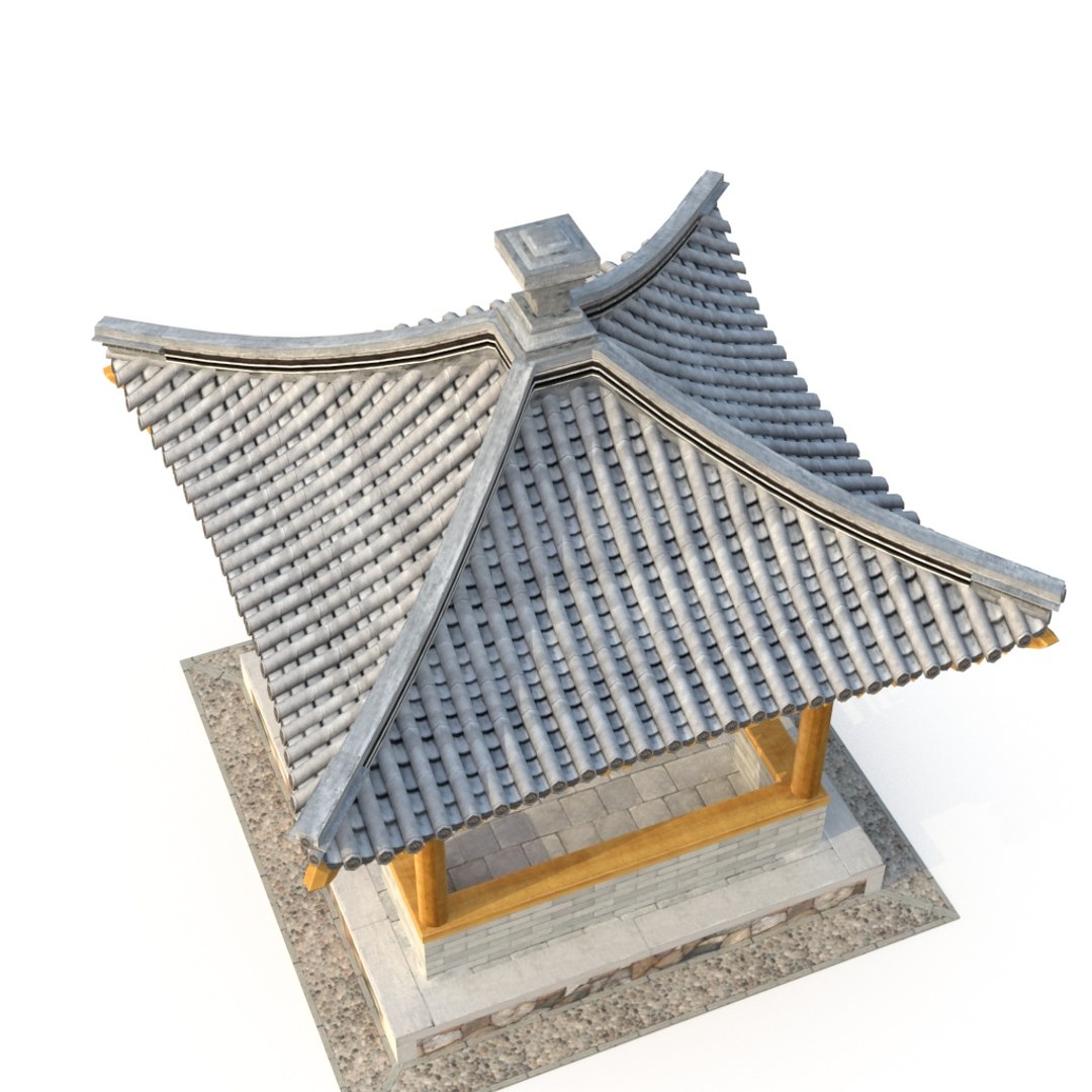 3D Model Qing Pavilion Corner - TurboSquid 1296910