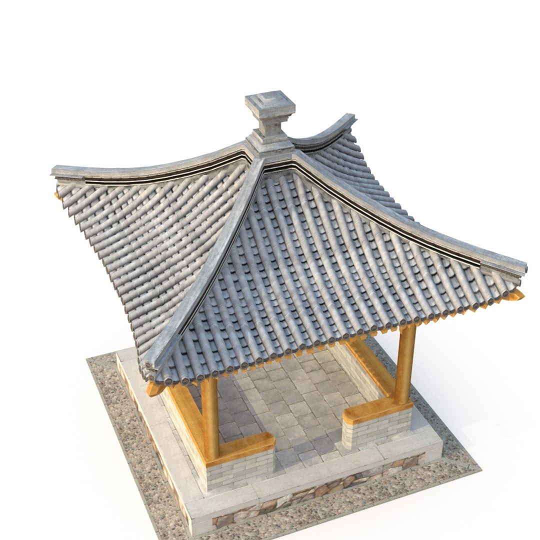 3D Model Qing Pavilion Corner - TurboSquid 1296910