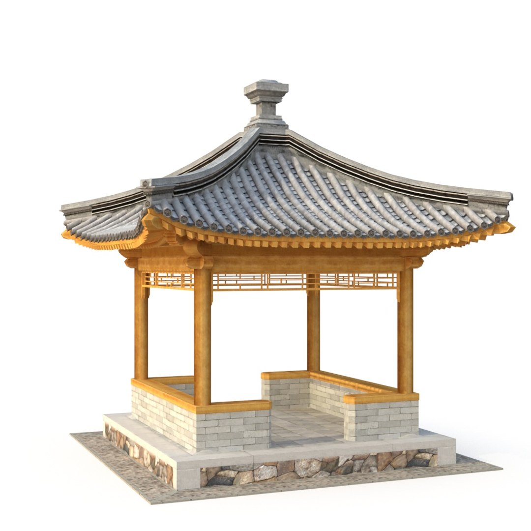 3D Model Qing Pavilion Corner - TurboSquid 1296910