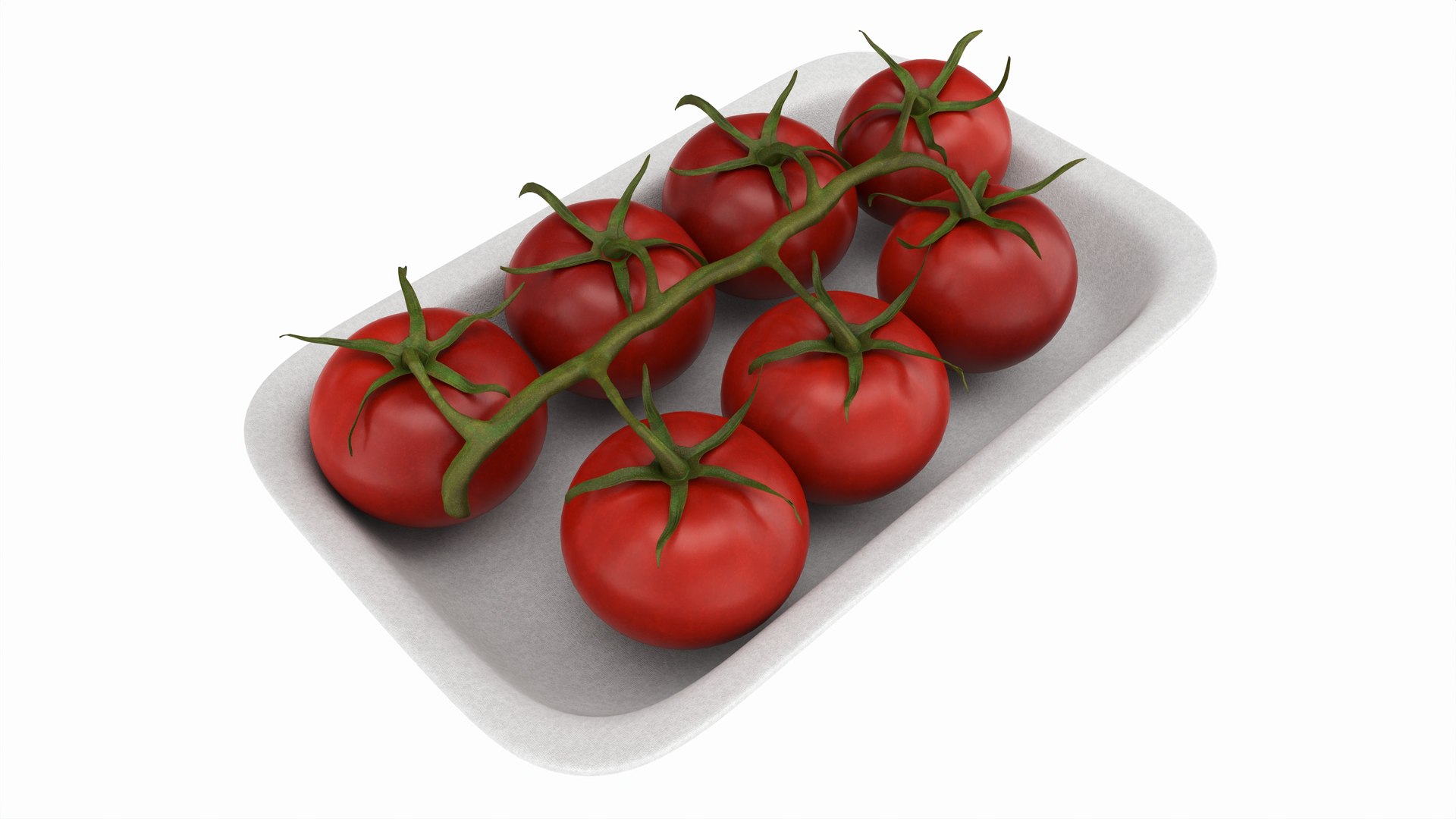 3D Model Tomatoes With Tray 01 - TurboSquid 2183698