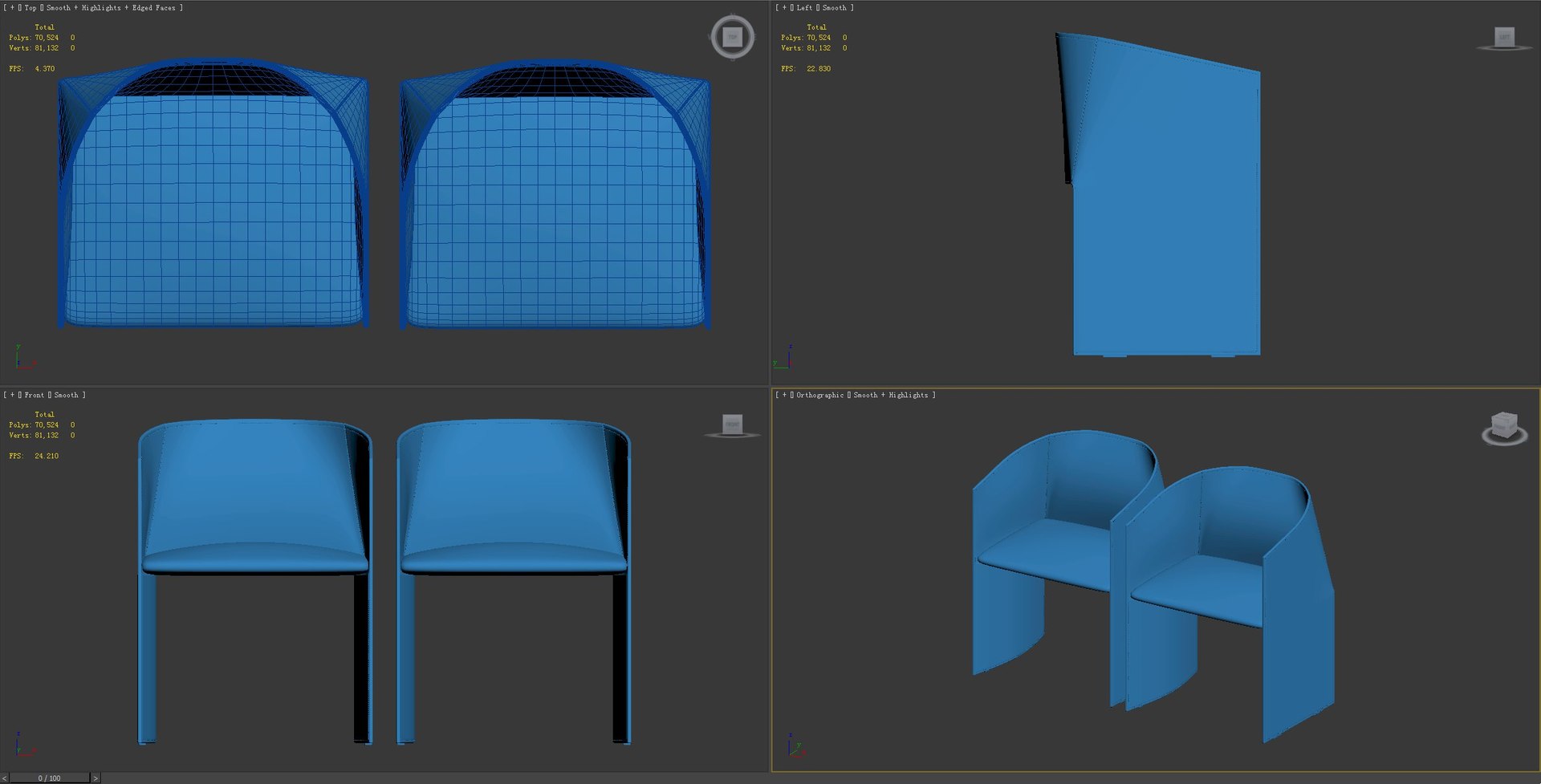 3d plau-chair model