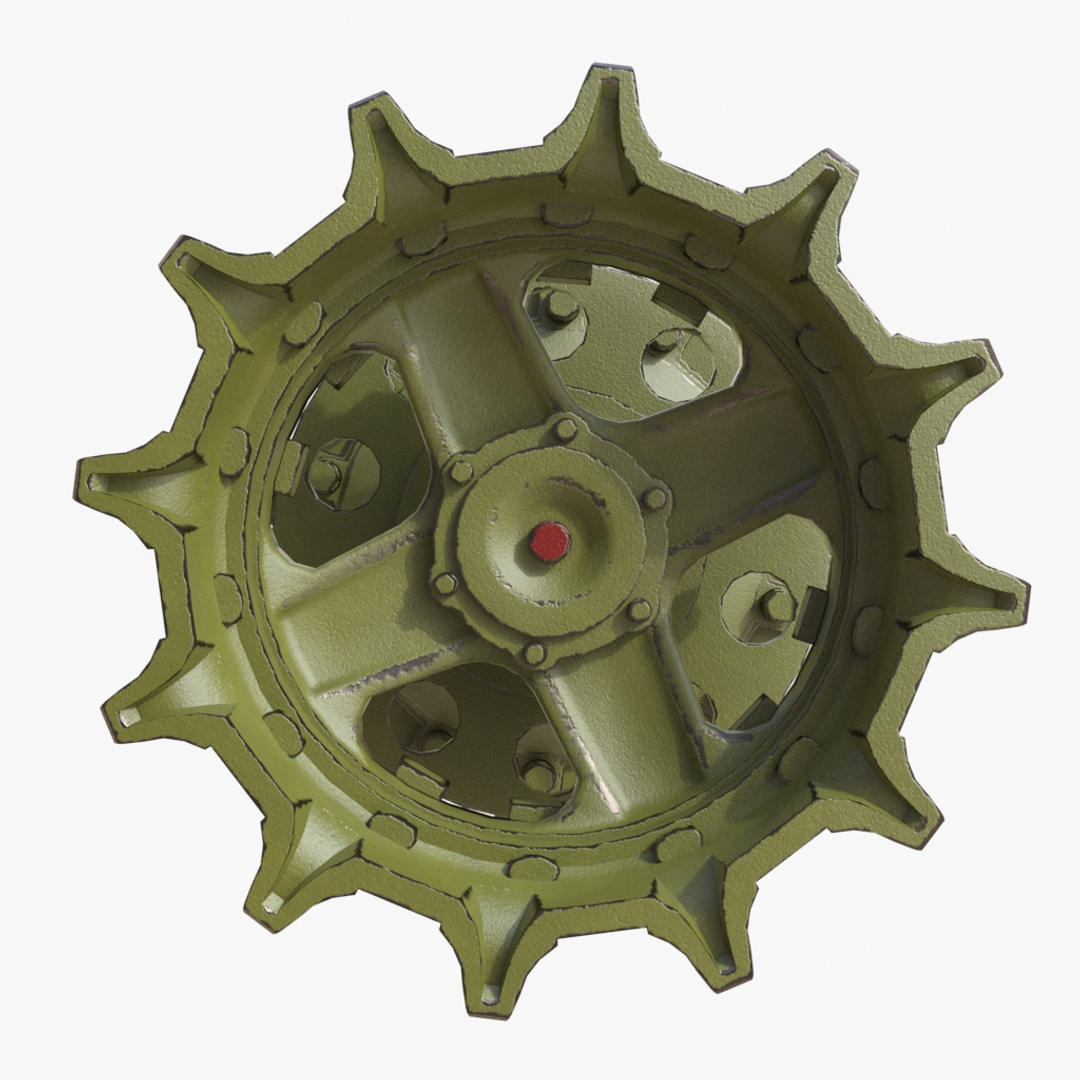 3d t90 driving wheel model