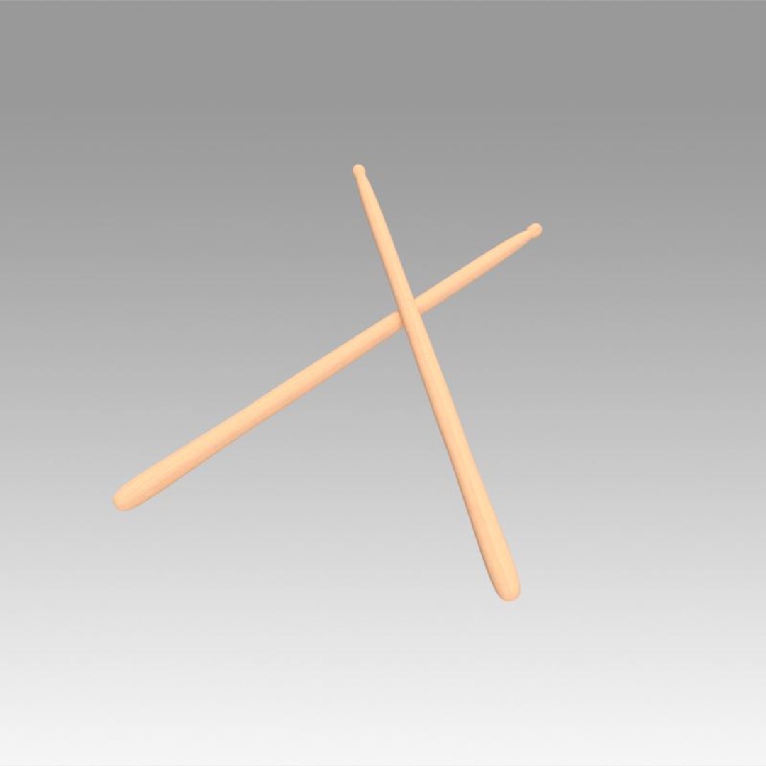 3D Drum Sticks Model - TurboSquid 1382886