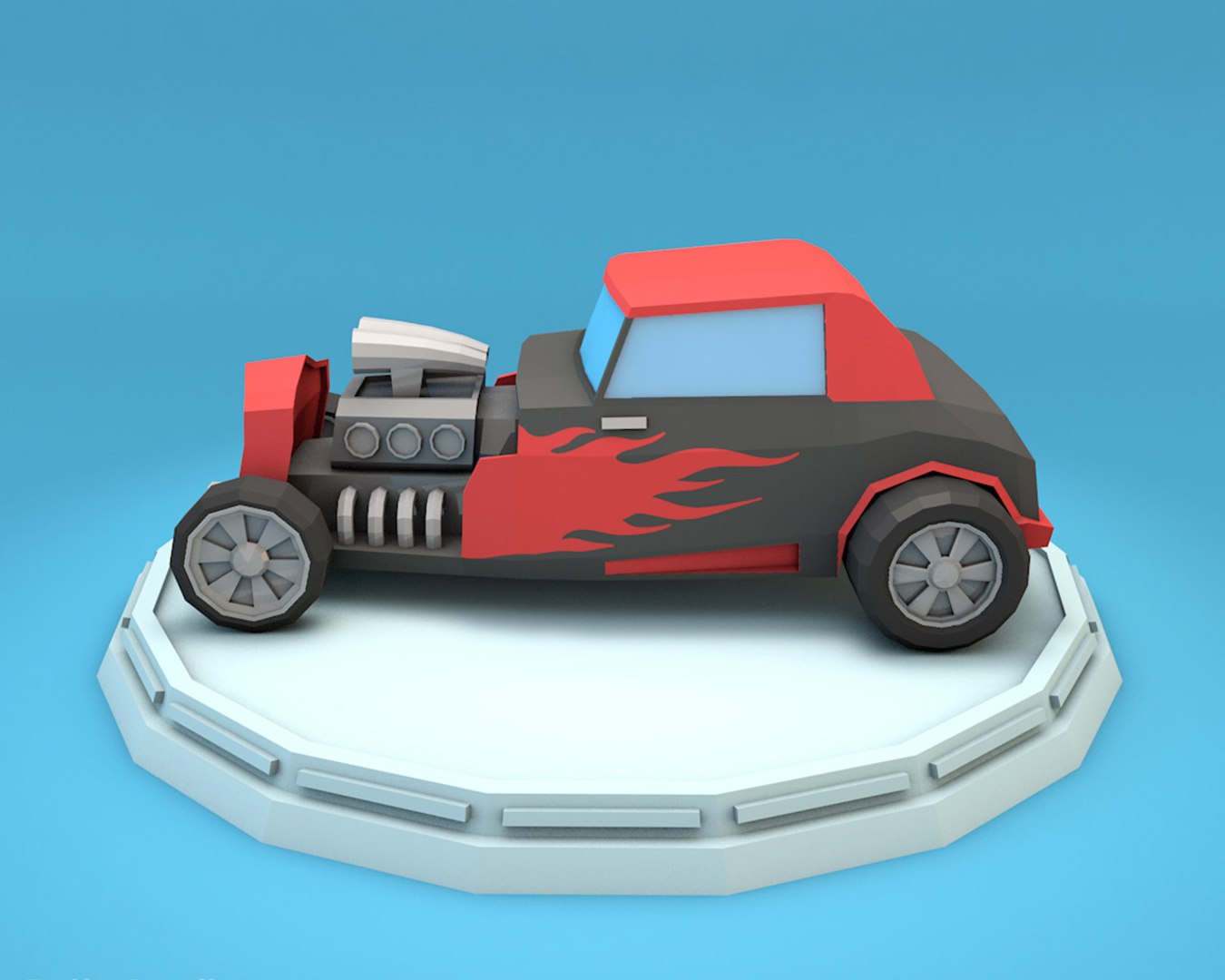 Hot Rod Racing Car Model - TurboSquid 1167737