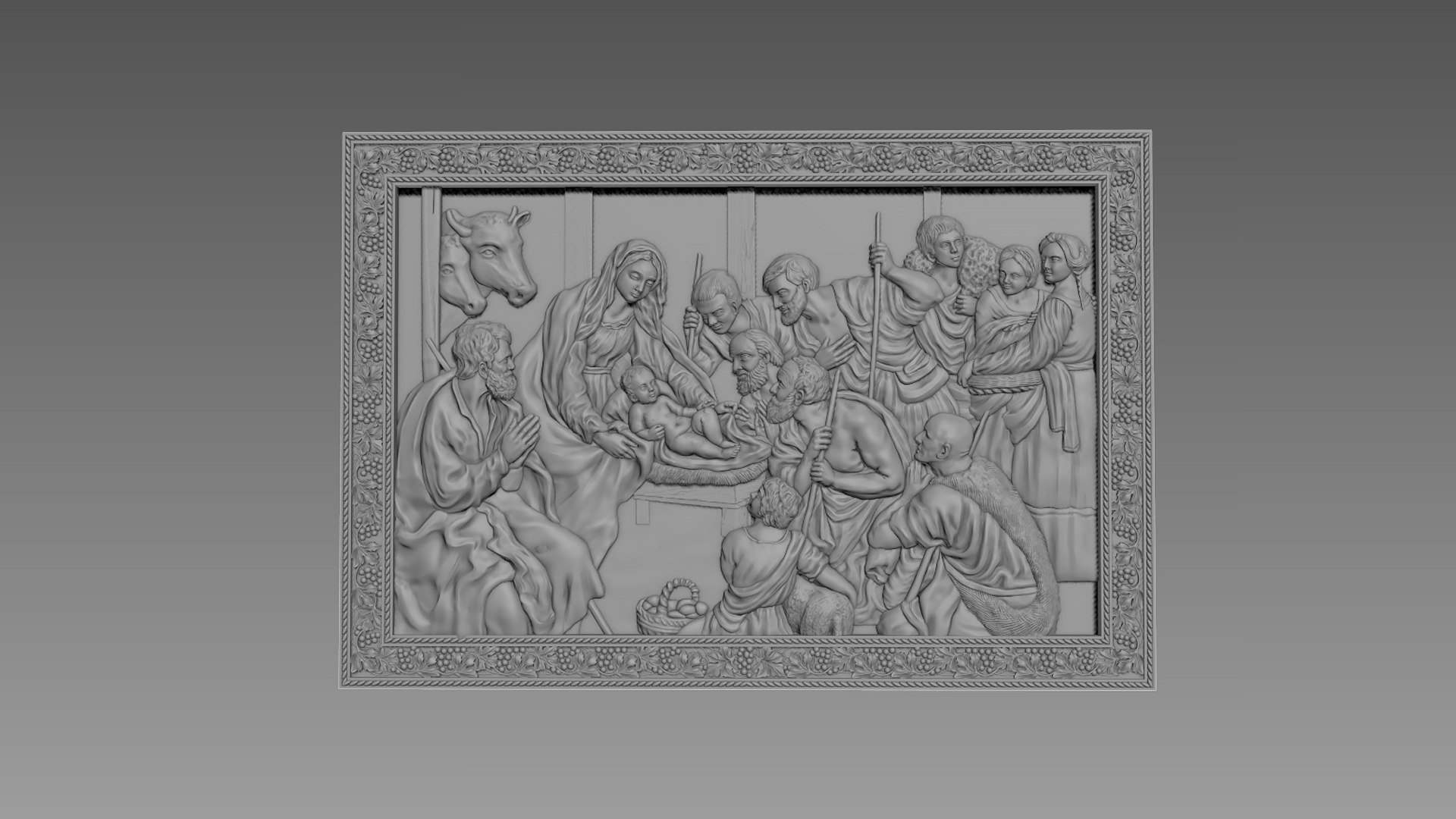 Jesus Birth Bas-Relief 3D - TurboSquid 2100282
